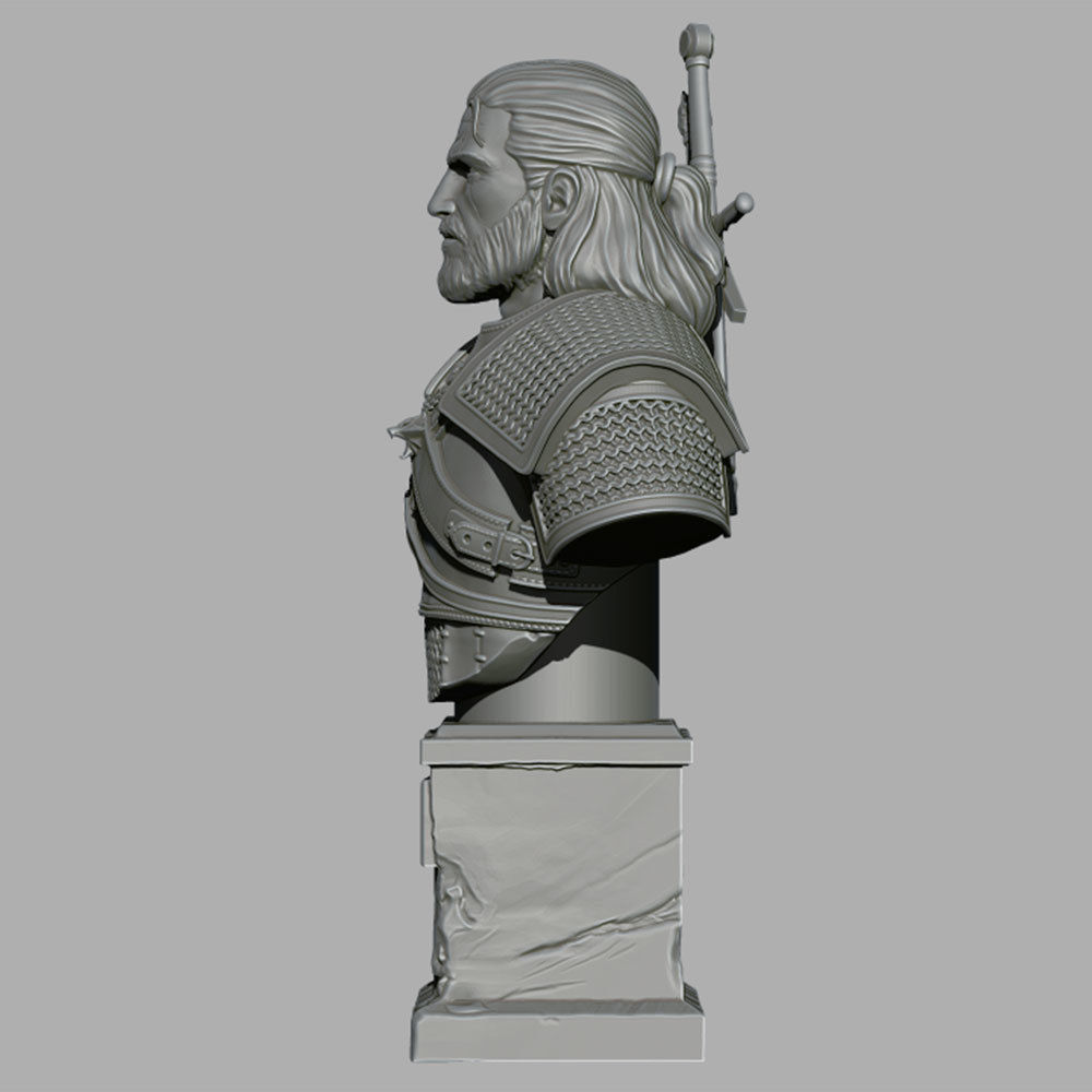 Witcher bust 3D model 3D printable | CGTrader
