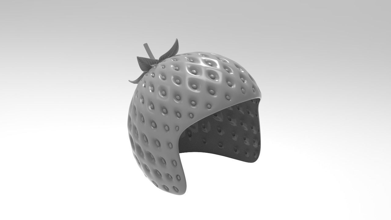 Strawberry Helmet 3D model | CGTrader