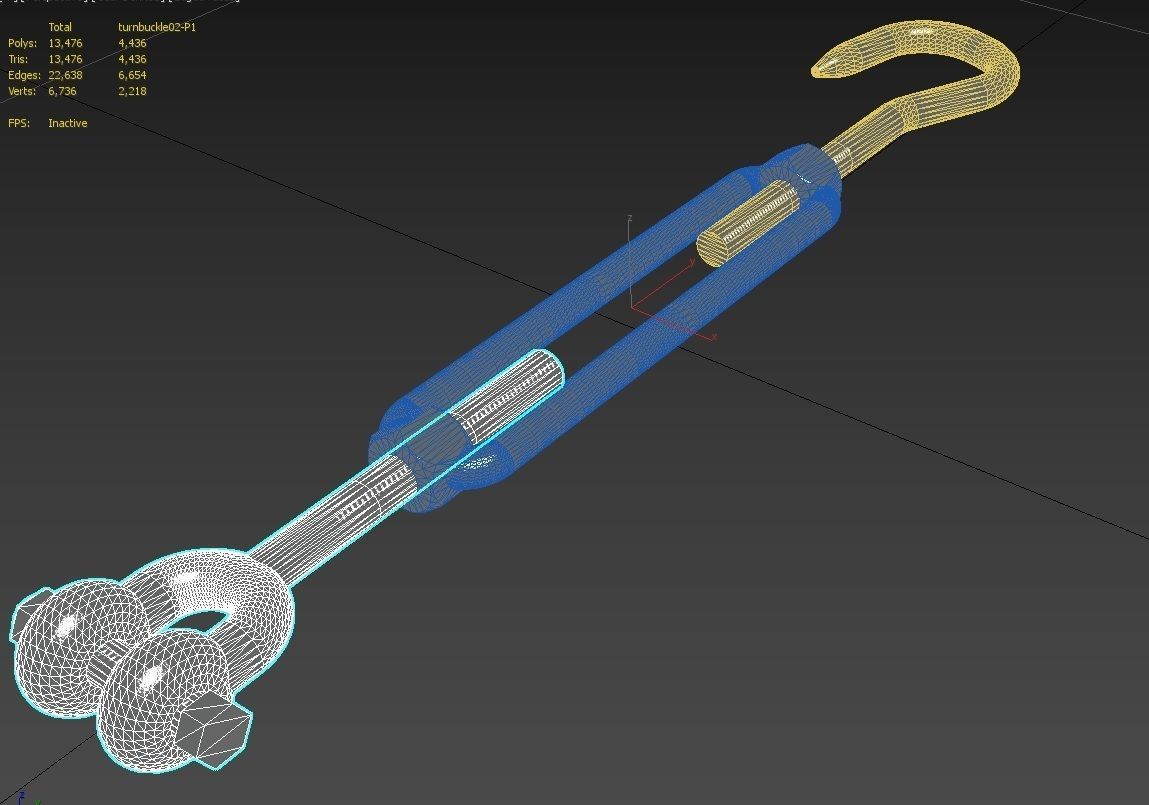 3D model Turnbuckle M2 VR / AR / low-poly | CGTrader