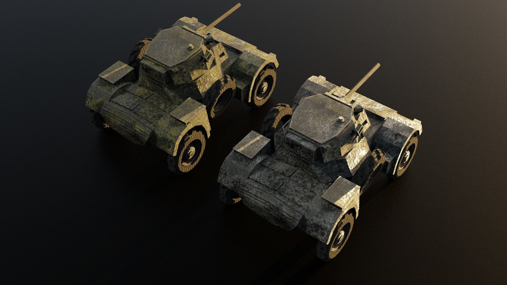 3D model Daimler WW2 Armored Car Game Ready VR / AR / low-poly | CGTrader