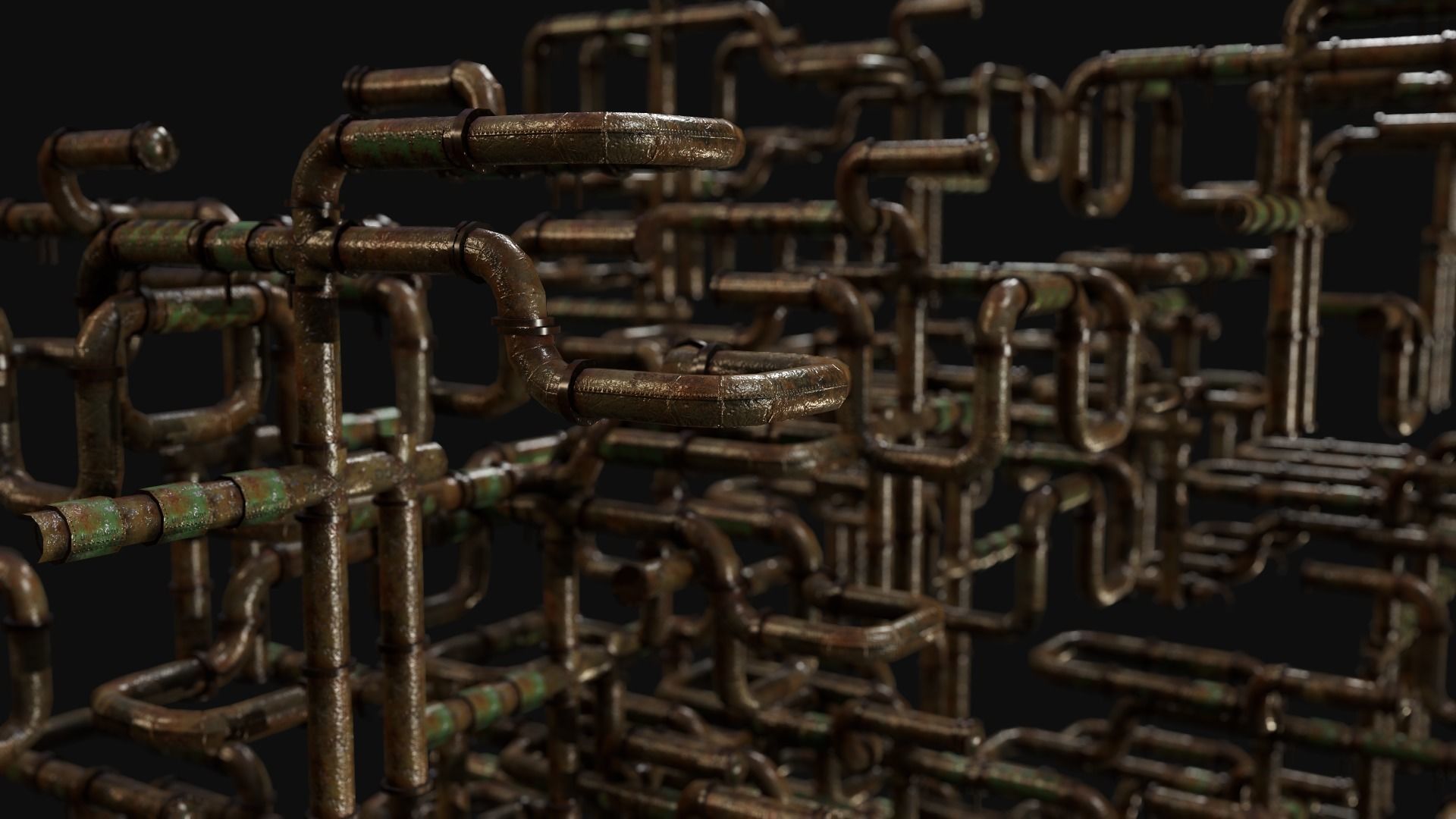 Lead Rusty Plumber Pipes free VR / AR / low-poly 3D model | CGTrader