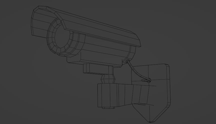 3D model low poly security camera VR / AR / low-poly | CGTrader