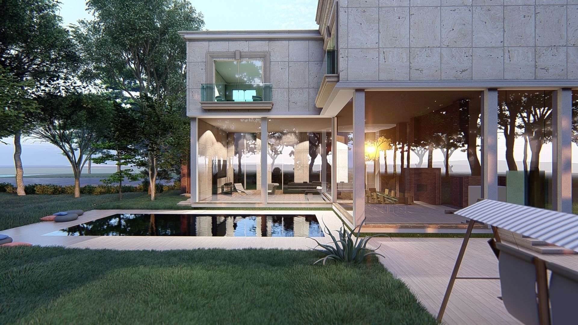 Classic villa Revit and Lumion with 3d grass 3D model | CGTrader