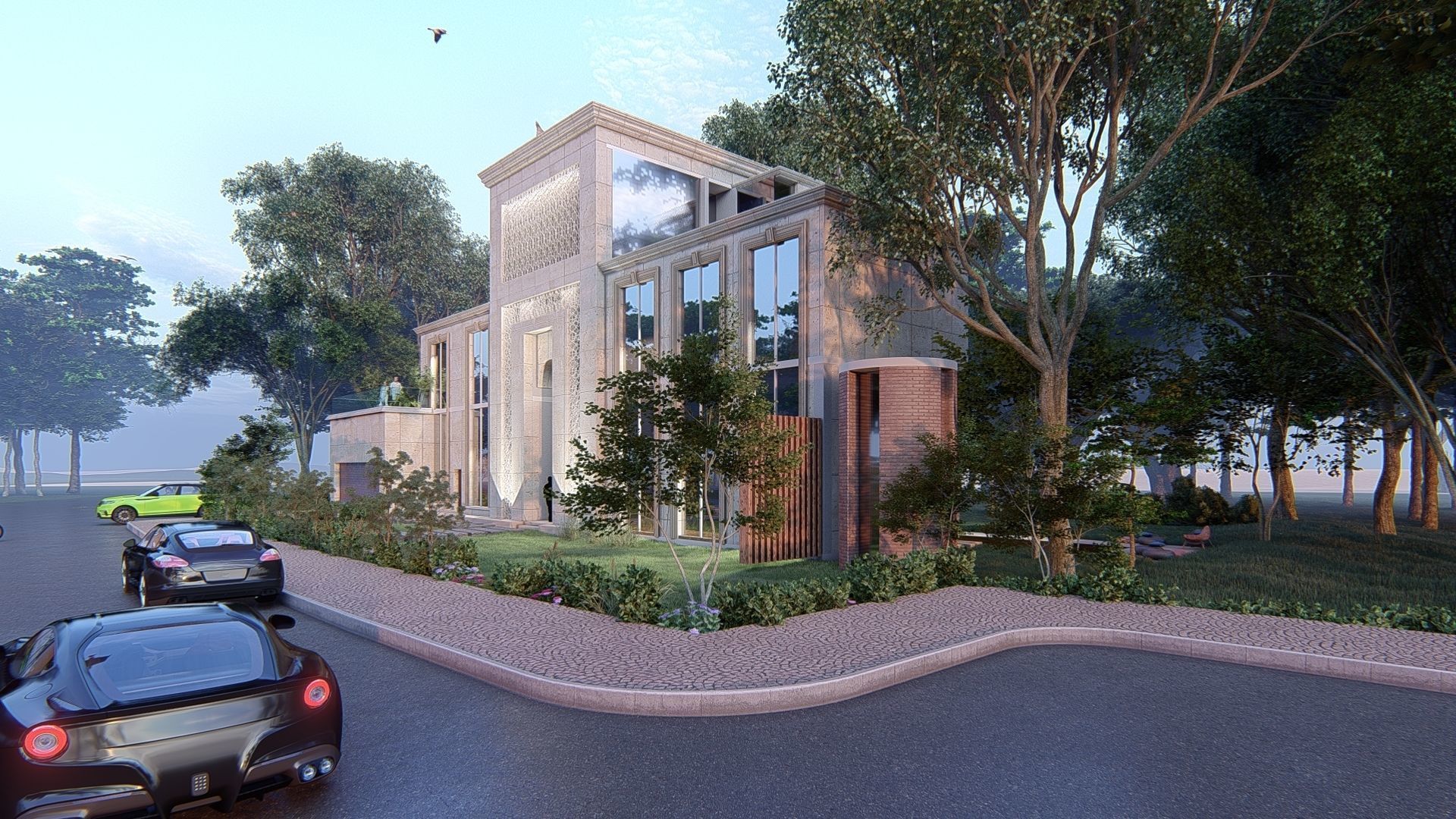 Classic villa Revit and Lumion with 3d grass 3D model | CGTrader