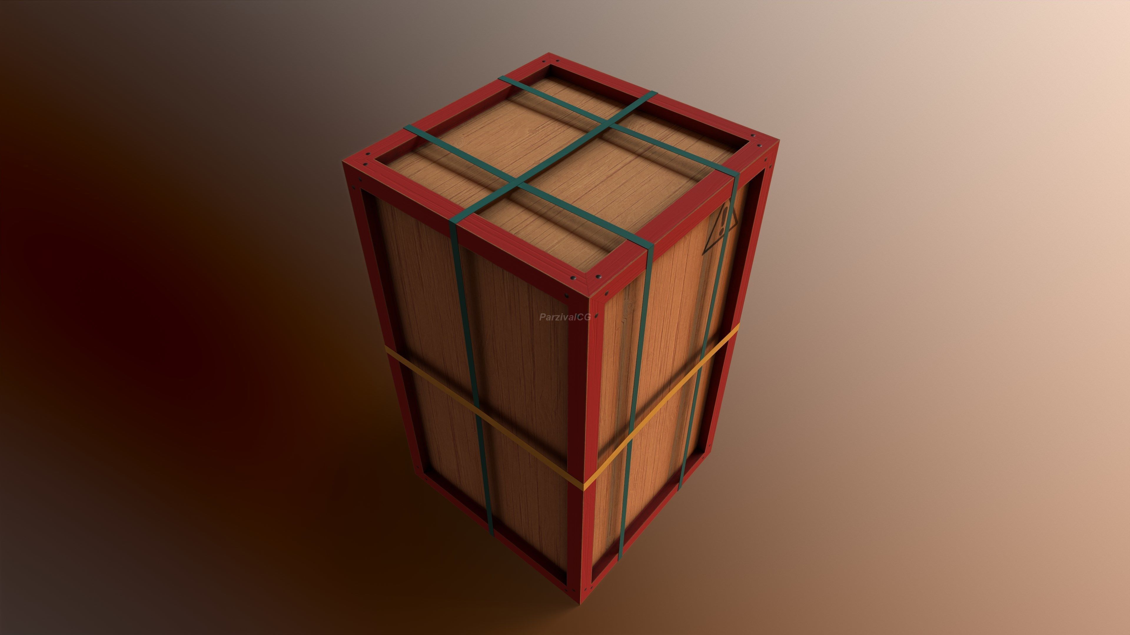 3D model Stylized Wooden Shipping Crate 4K Game-Ready VR / AR / low ...