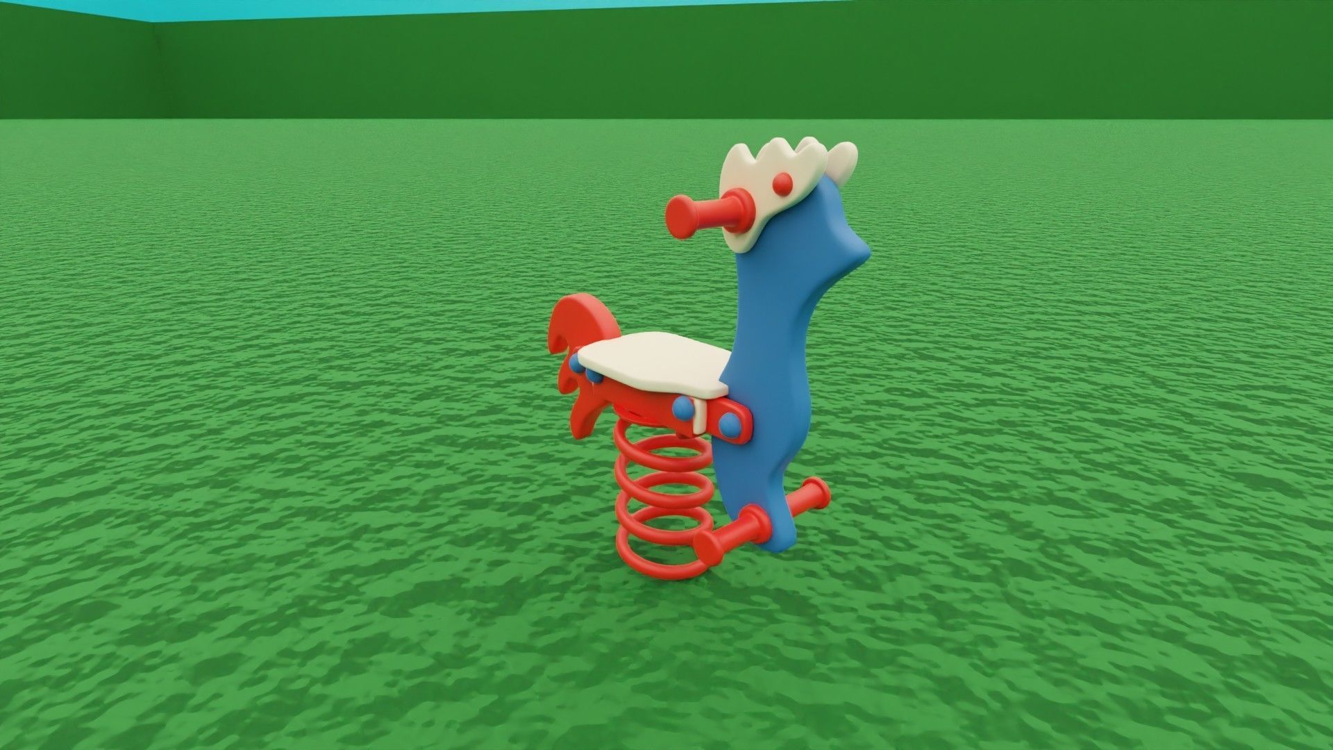 Outdoor Playground - Rocking Chicken 3D model | CGTrader