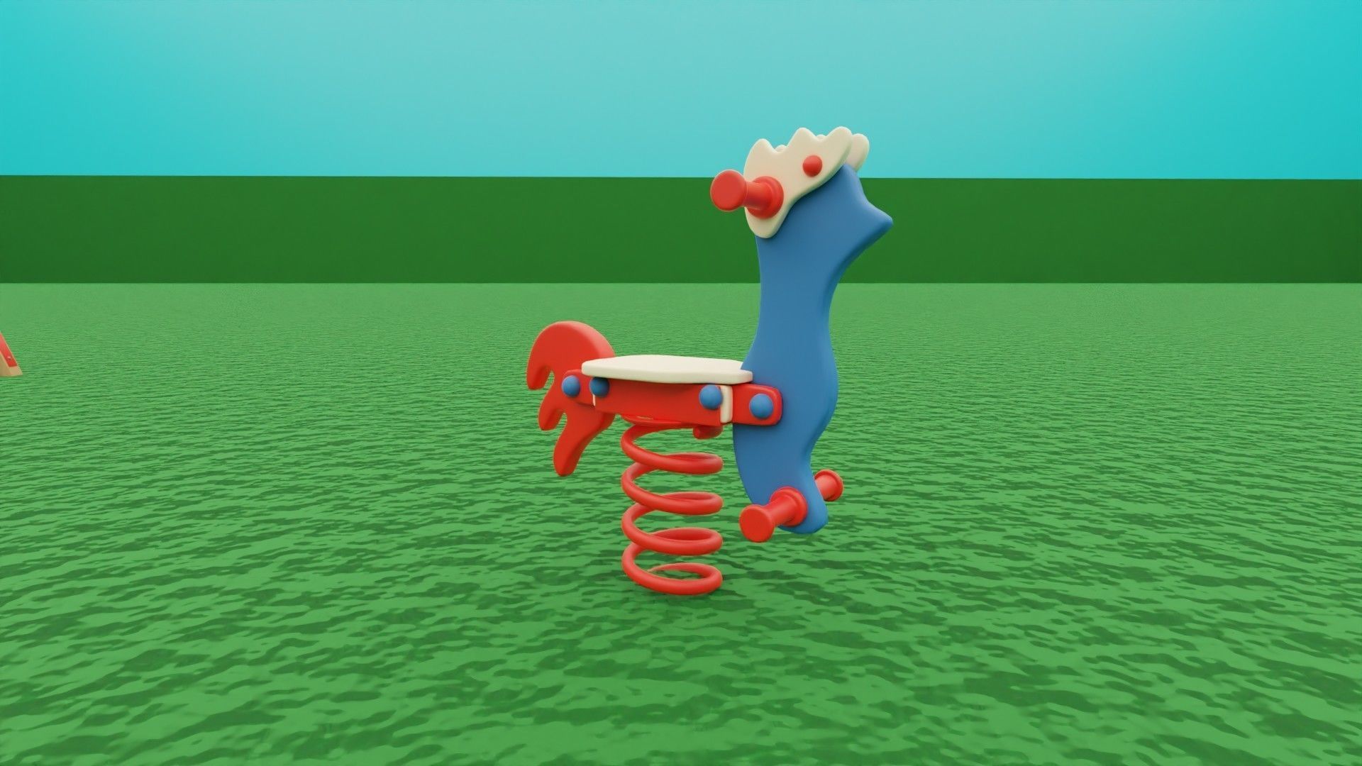 Outdoor Playground - Rocking Chicken 3D model | CGTrader