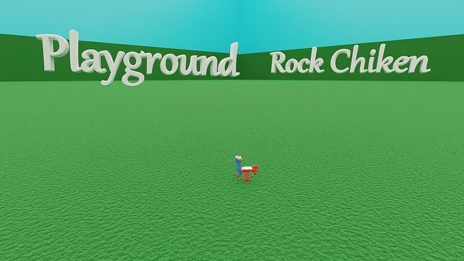 Outdoor Playground - Rocking Chicken 3D model | CGTrader