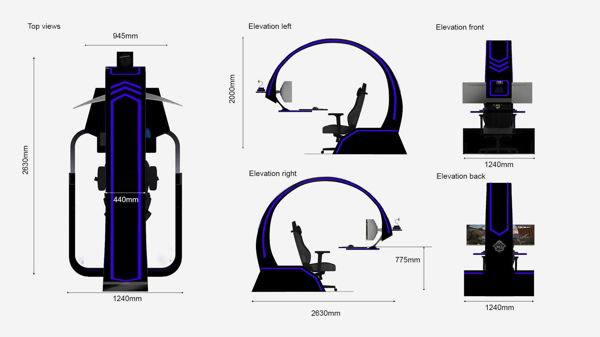 Mobile Gaming pod concept01 3D model | CGTrader