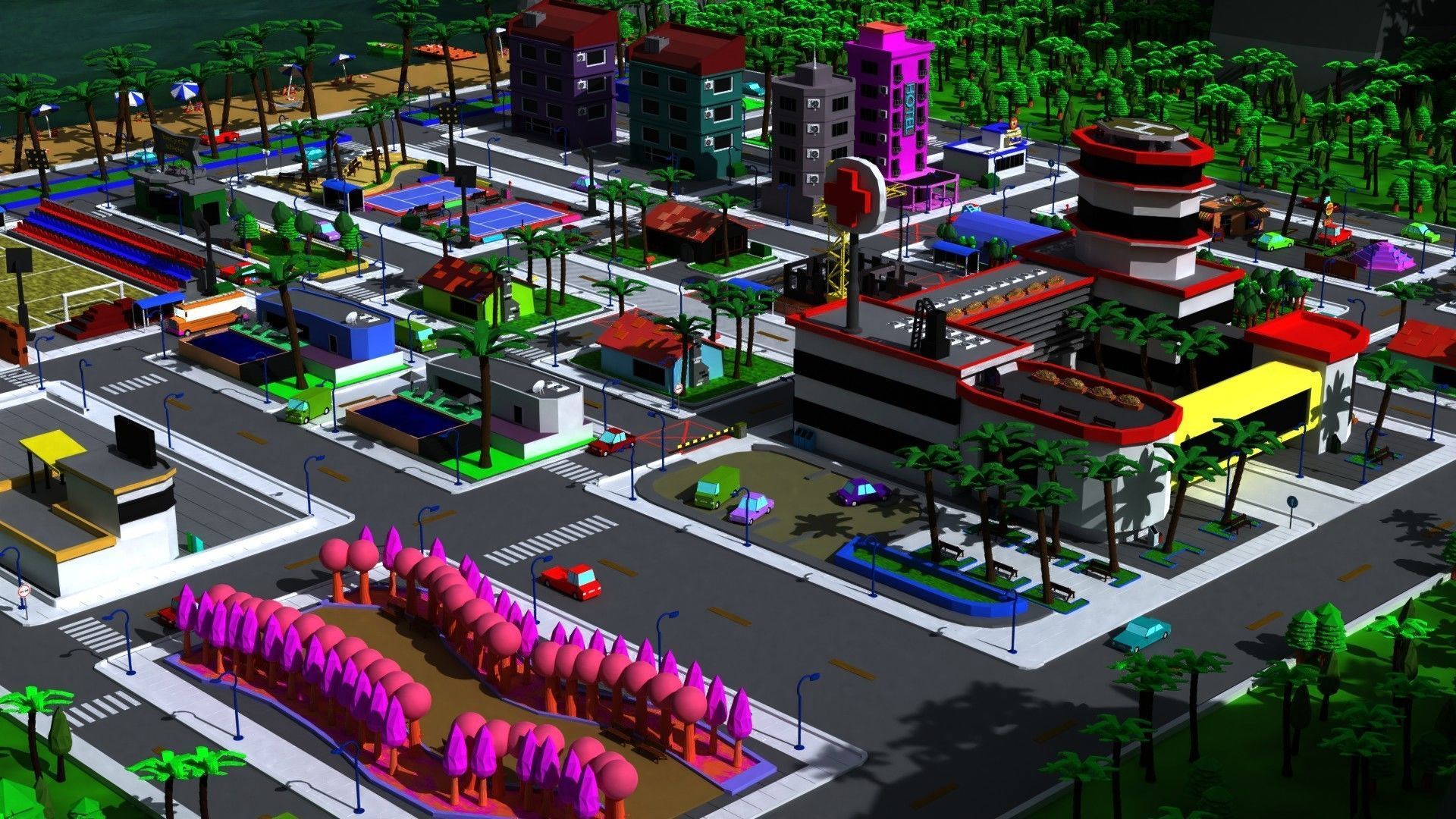 3d lowpoly model lego city map screenshots 3D model | CGTrader