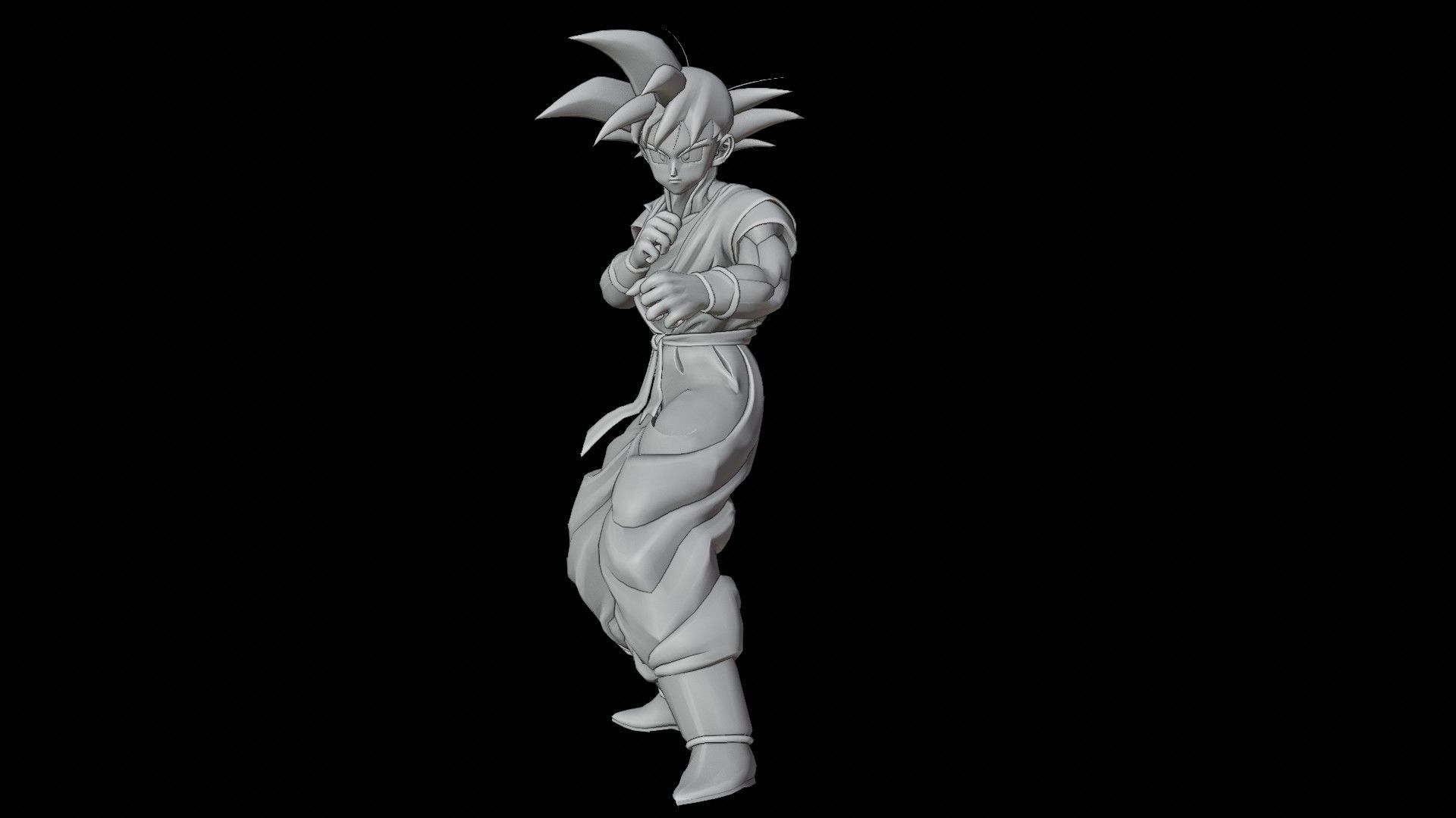 3D model Goku RIGGED Dragon Ball Z Character NEW UPDATED Legacy FREE VR ...