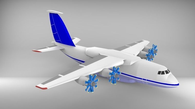 Antonov An-70 aircraft 3D model animated | CGTrader