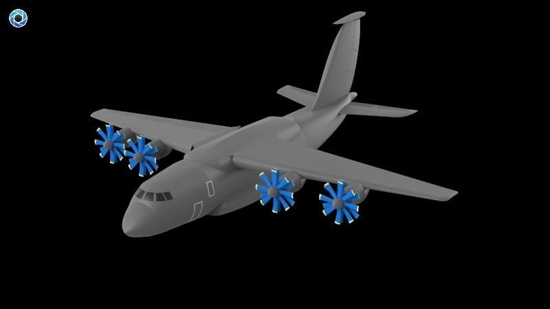 Antonov An-70 aircraft 3D model animated | CGTrader