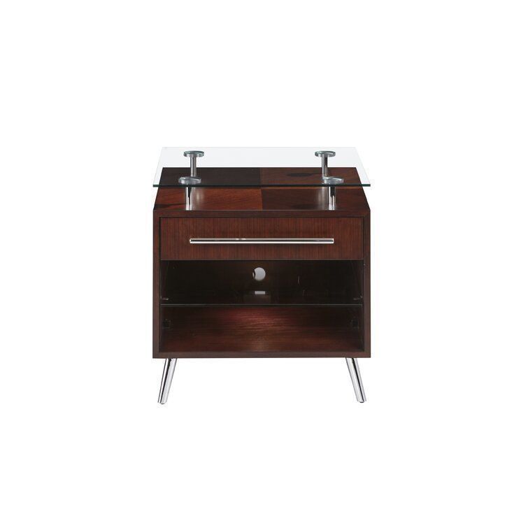 Daughtry Glass End Table with Storage free 3D model | CGTrader