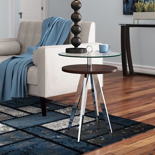 Daughtry Glass End Table free 3D model | CGTrader
