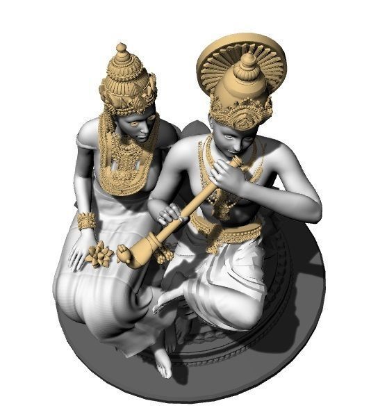 radha krishna 3D model 3D printable | CGTrader