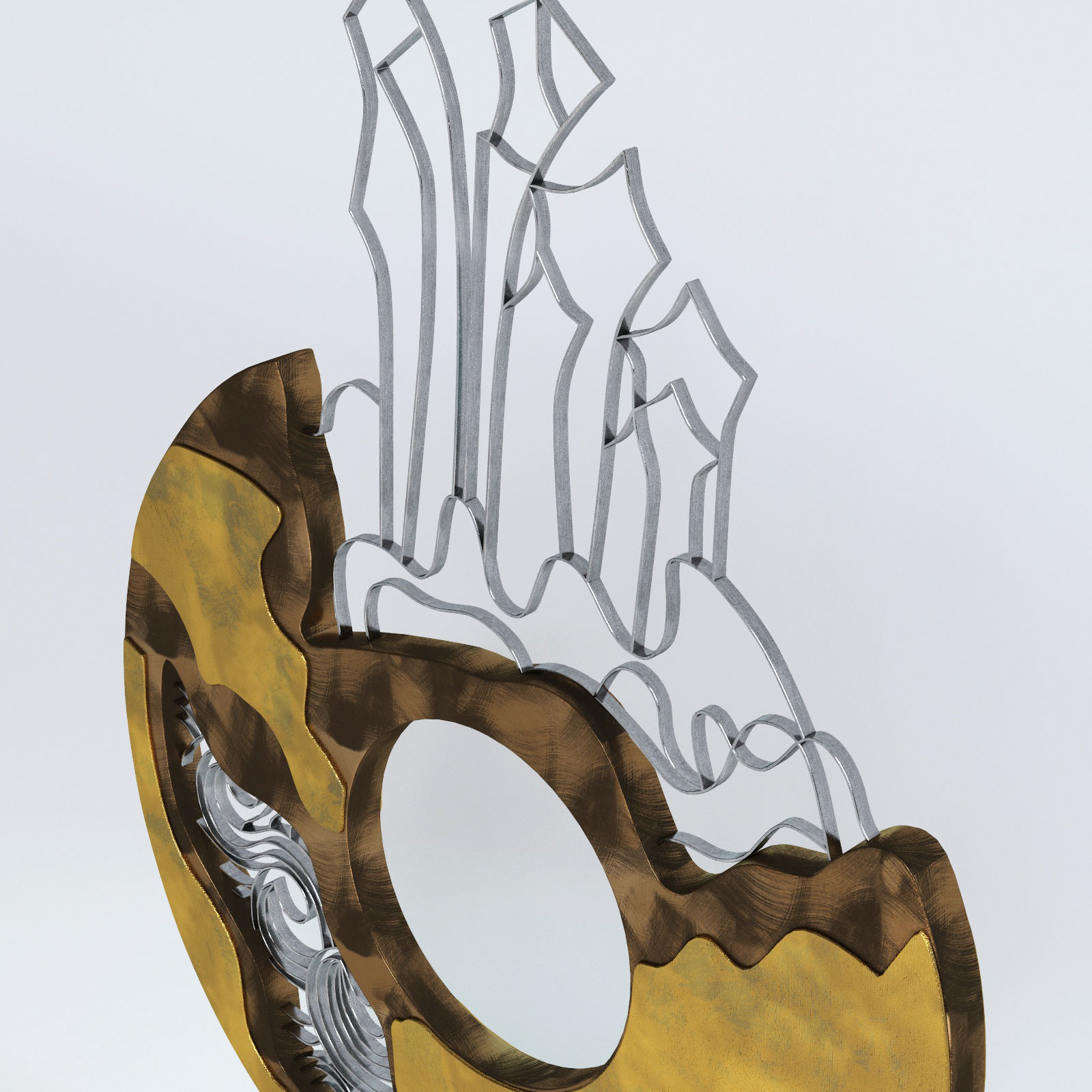 Metal interior sculpture 3D model | CGTrader