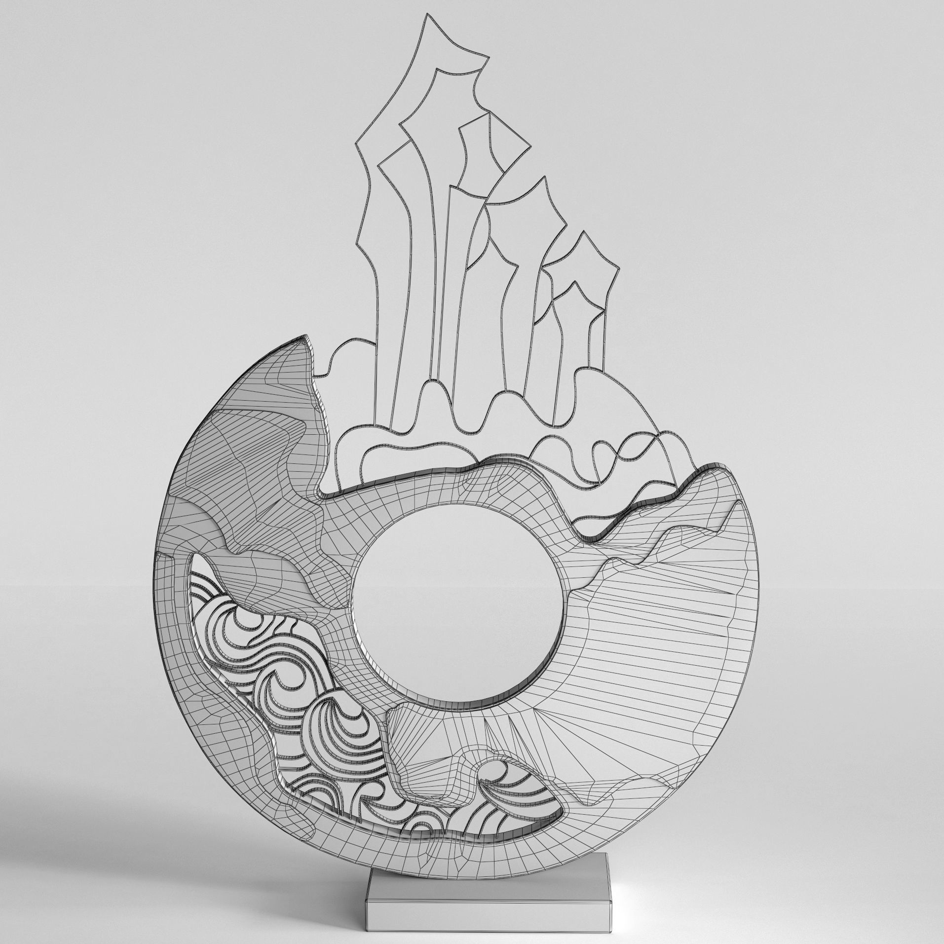 Metal interior sculpture 3D model | CGTrader