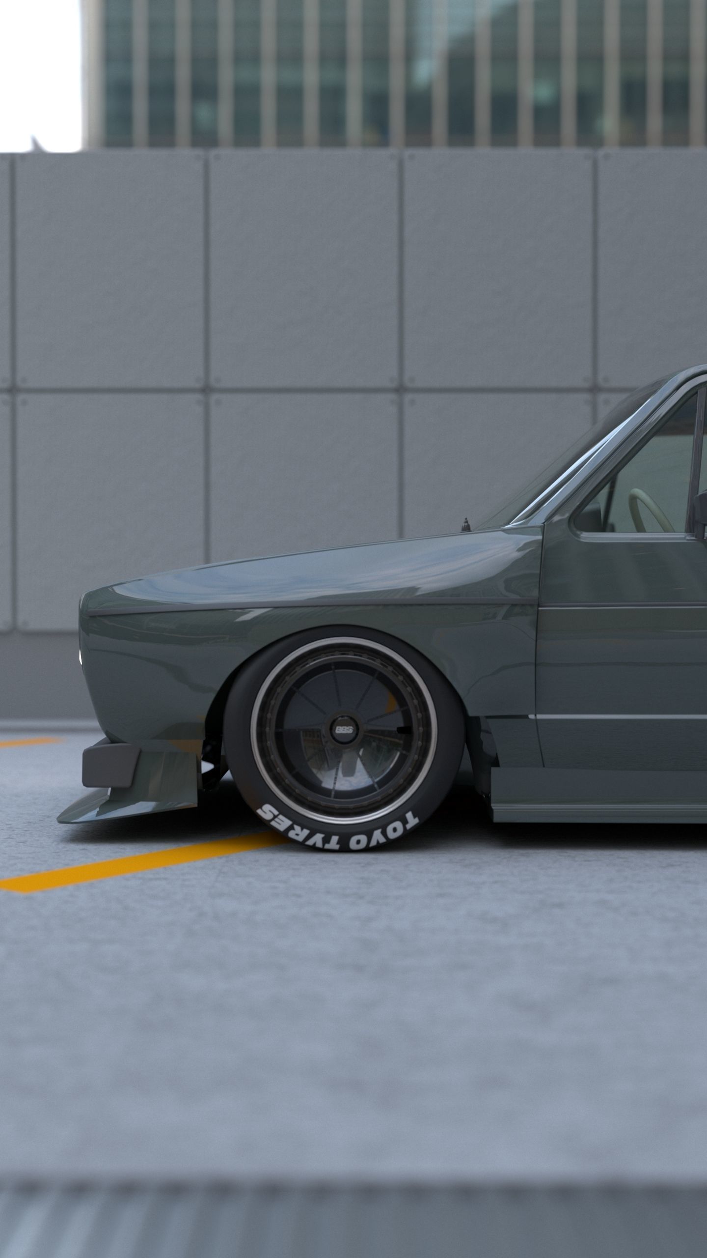 Volkswagen golf mk1 wide bodykit 3D model | CGTrader