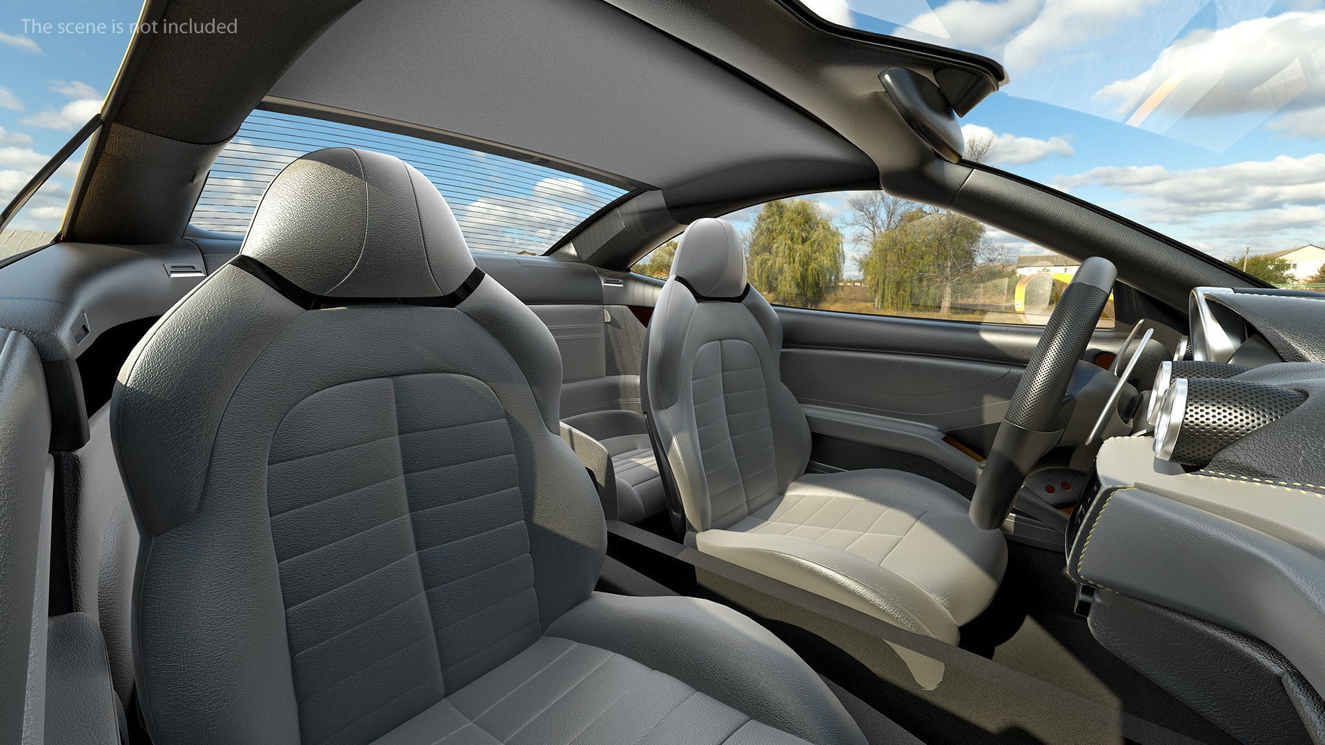 Generic Sport Car Simple Interior 3D model | CGTrader