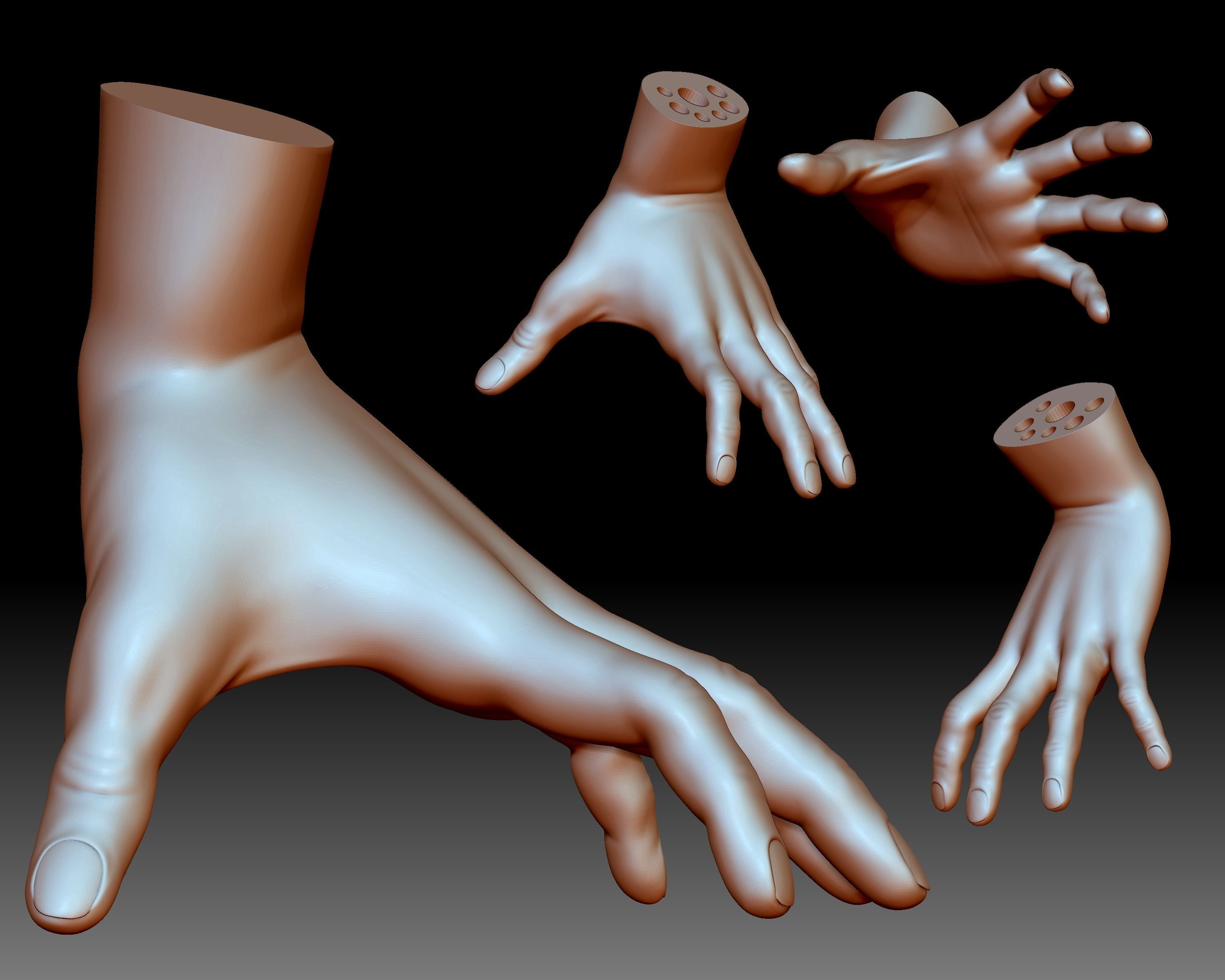 Thing Hand Addams family pen pencil holder 3D model 3D printable | CGTrader