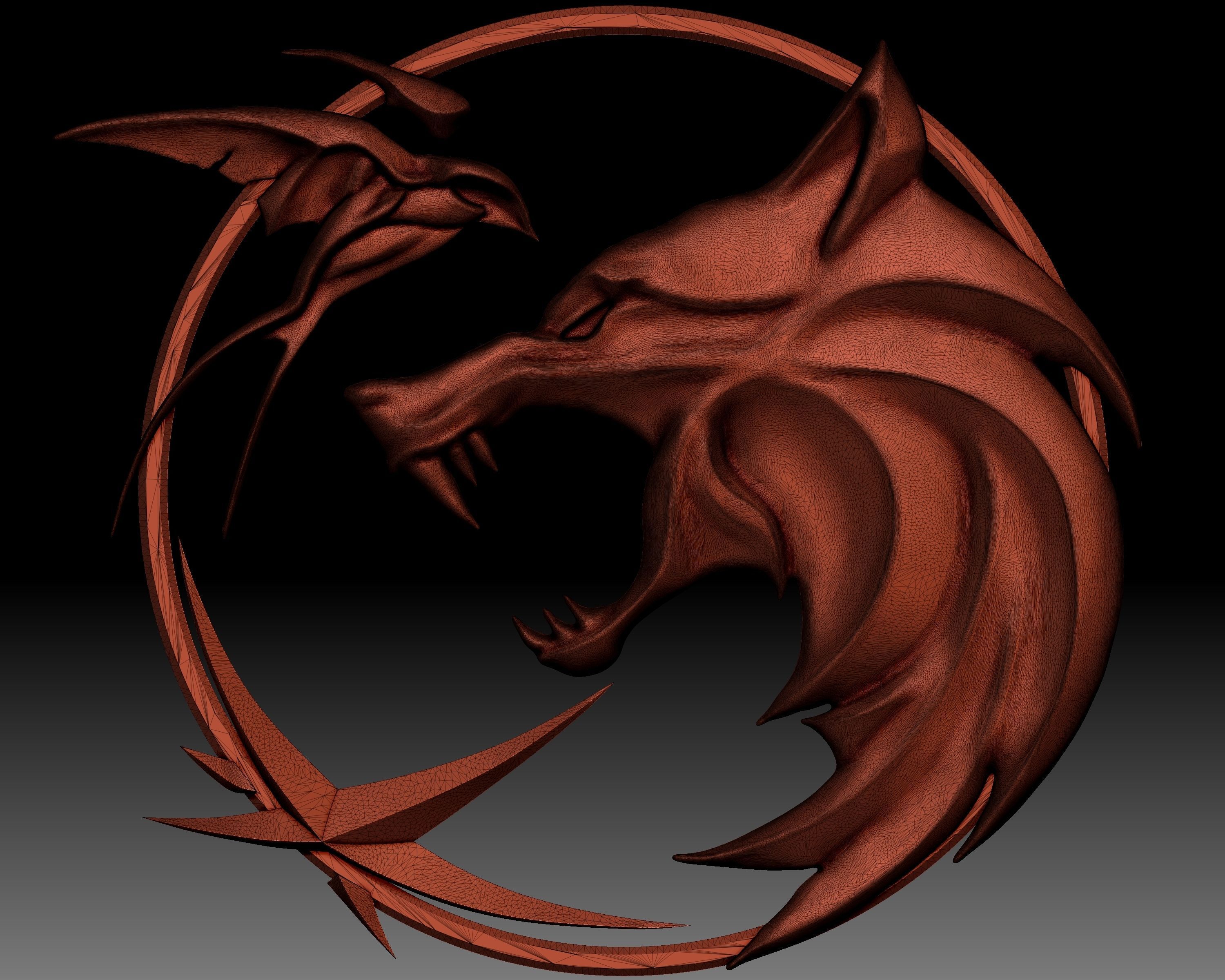 Witcher Symbols low relief for CNC router or 3D printer 3D model 3D ...