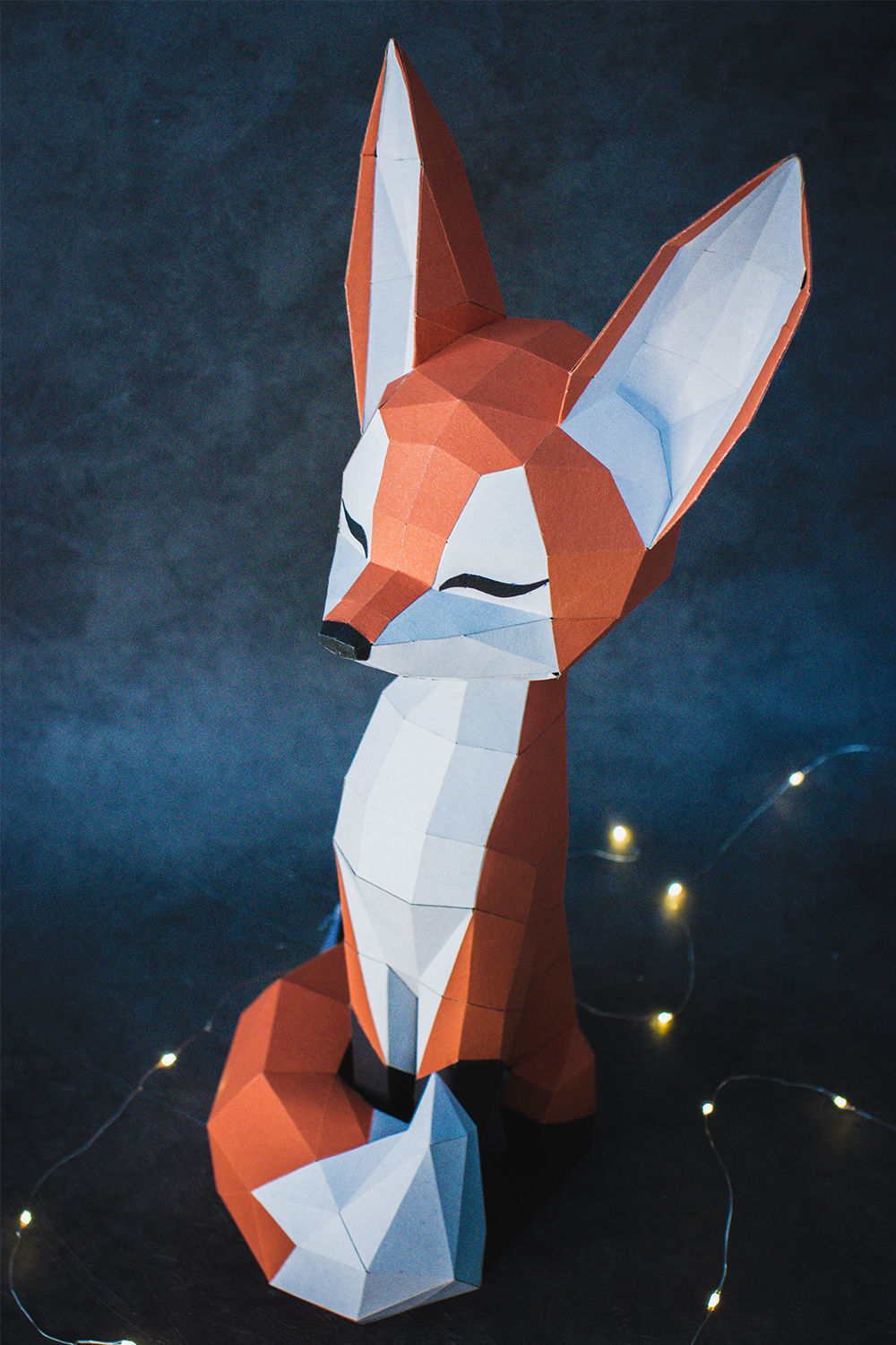 Fox papercraft DIY PDF pepakura origami template low poly 3D model ...