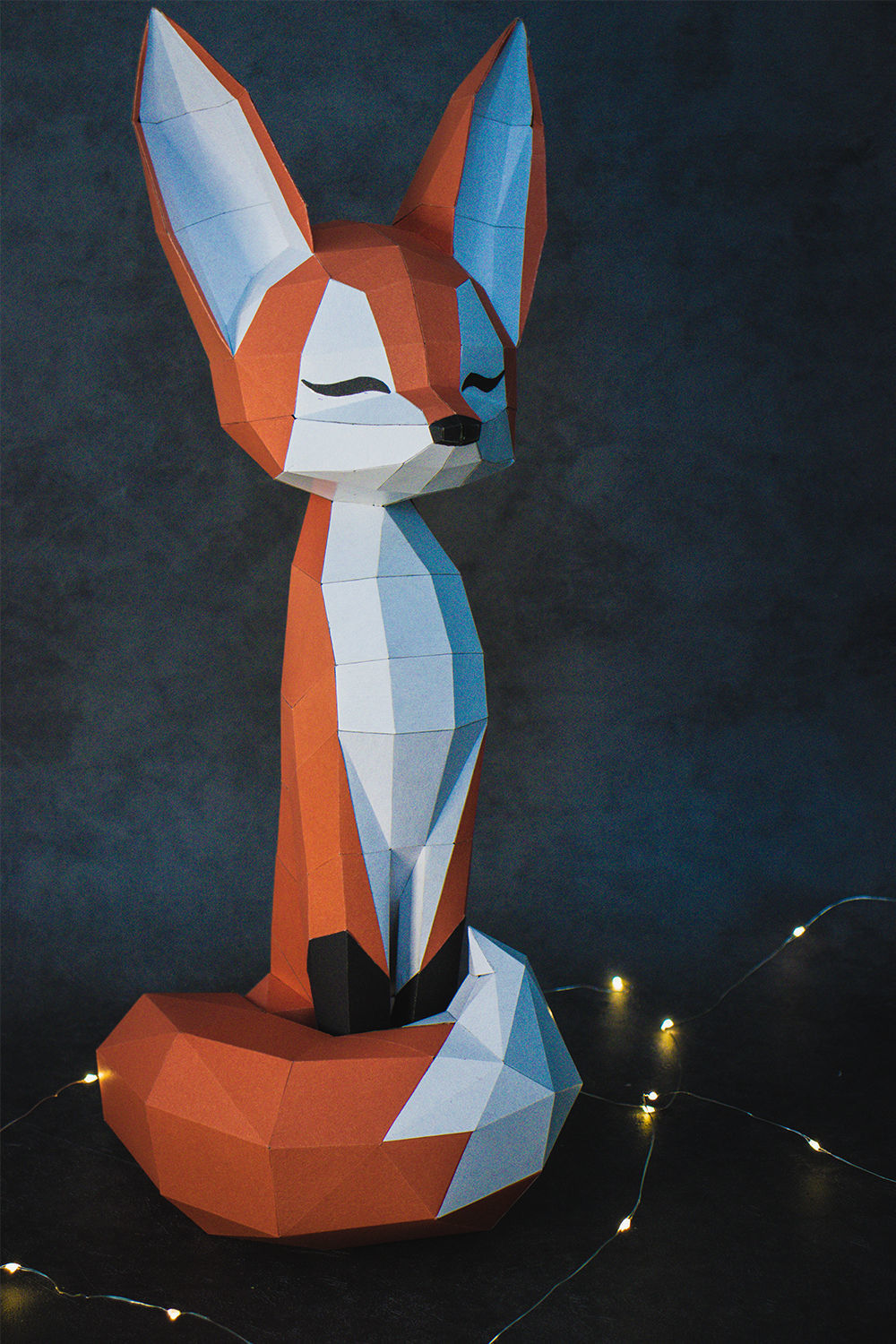 Fox papercraft DIY PDF pepakura origami template low poly 3D model ...
