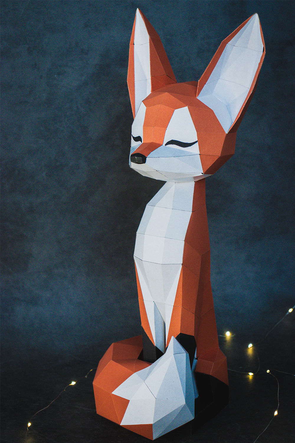 Fox papercraft DIY PDF pepakura origami template low poly 3D model ...