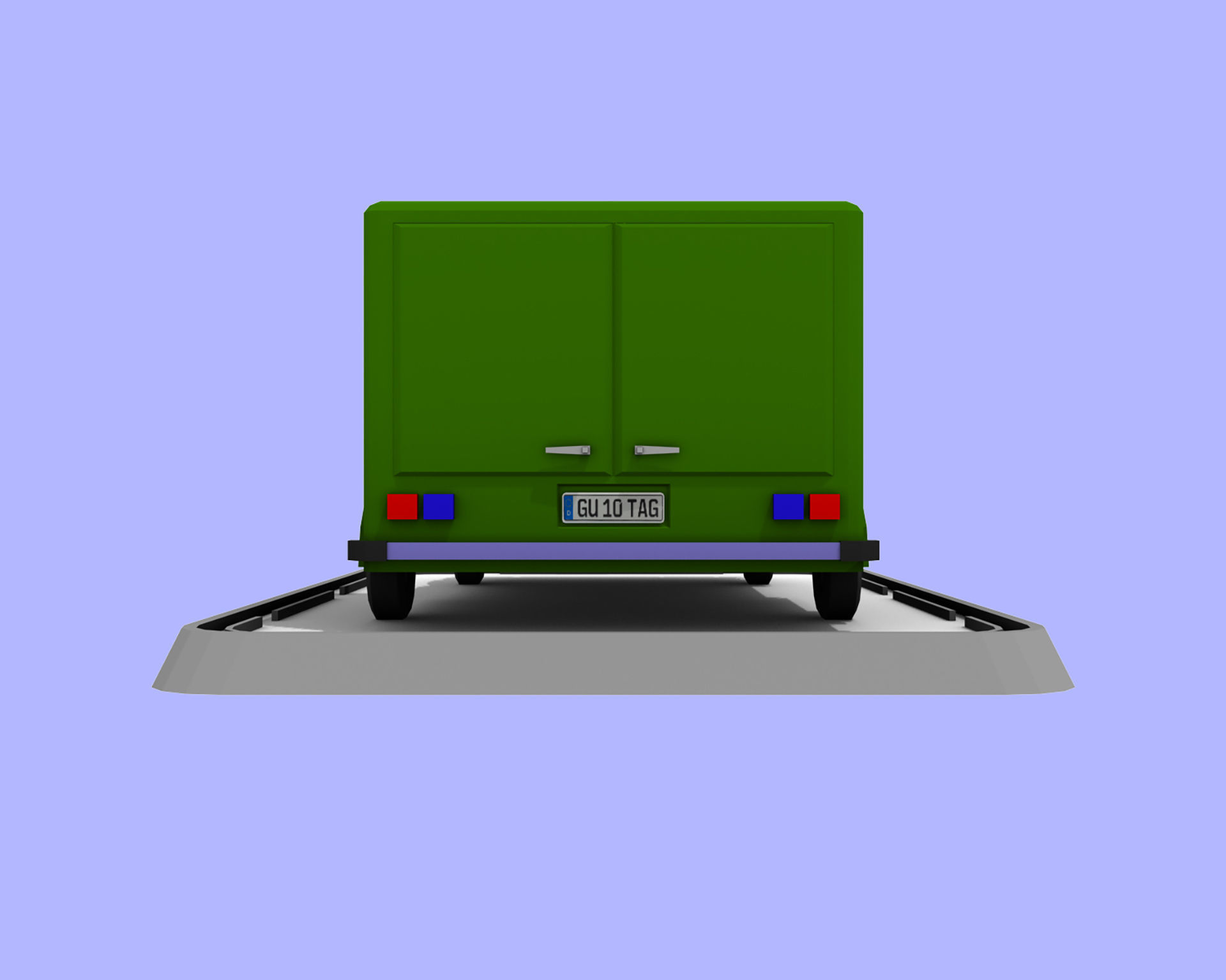 3D model Cartoon Low Poly Food Delivery Truck VR / AR / low-poly | CGTrader