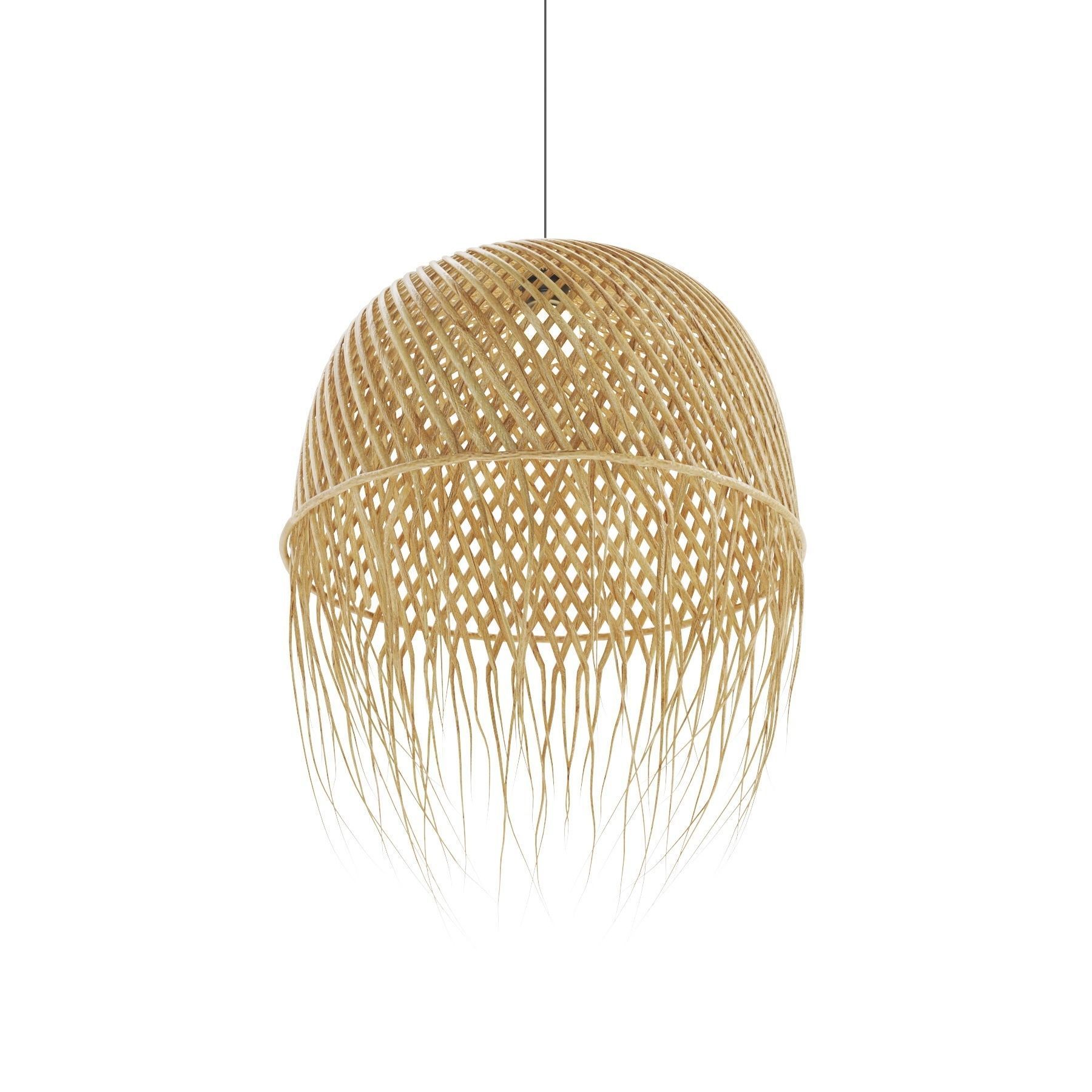 Rattan pendant lamp vol 01 3D model | CGTrader