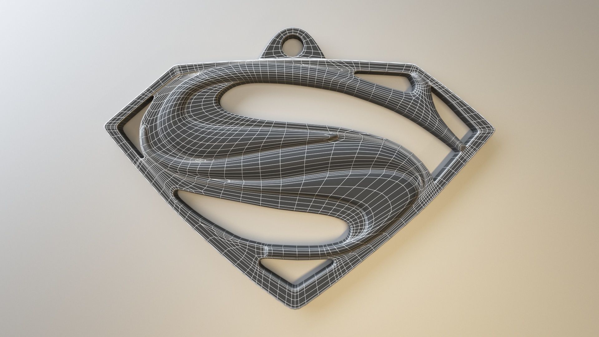 keychain Superman 3D model 3D printable | CGTrader