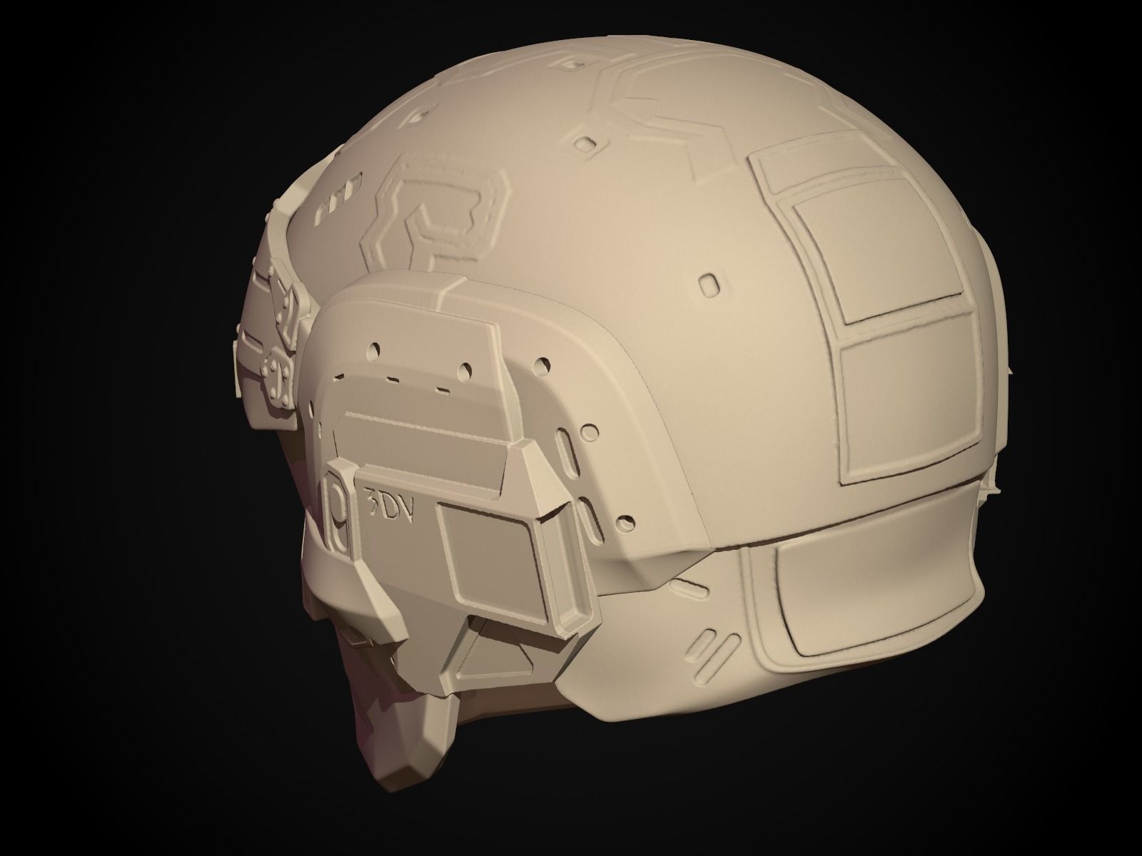 printable sci fi helmet art 3D model 3D printable | CGTrader