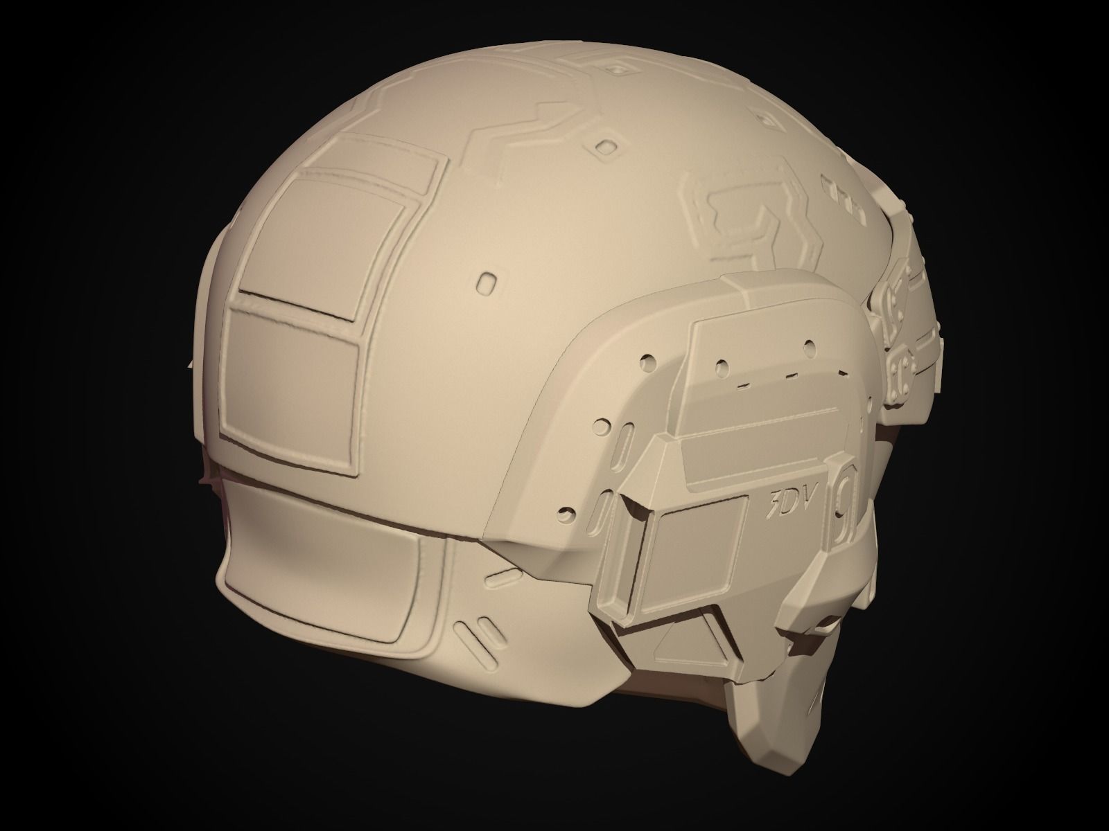 printable sci fi helmet art 3D model 3D printable | CGTrader