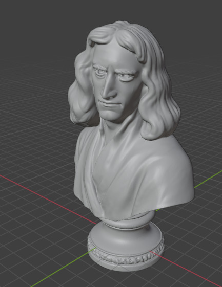 Isaac Newton 3D model 3D printable | CGTrader