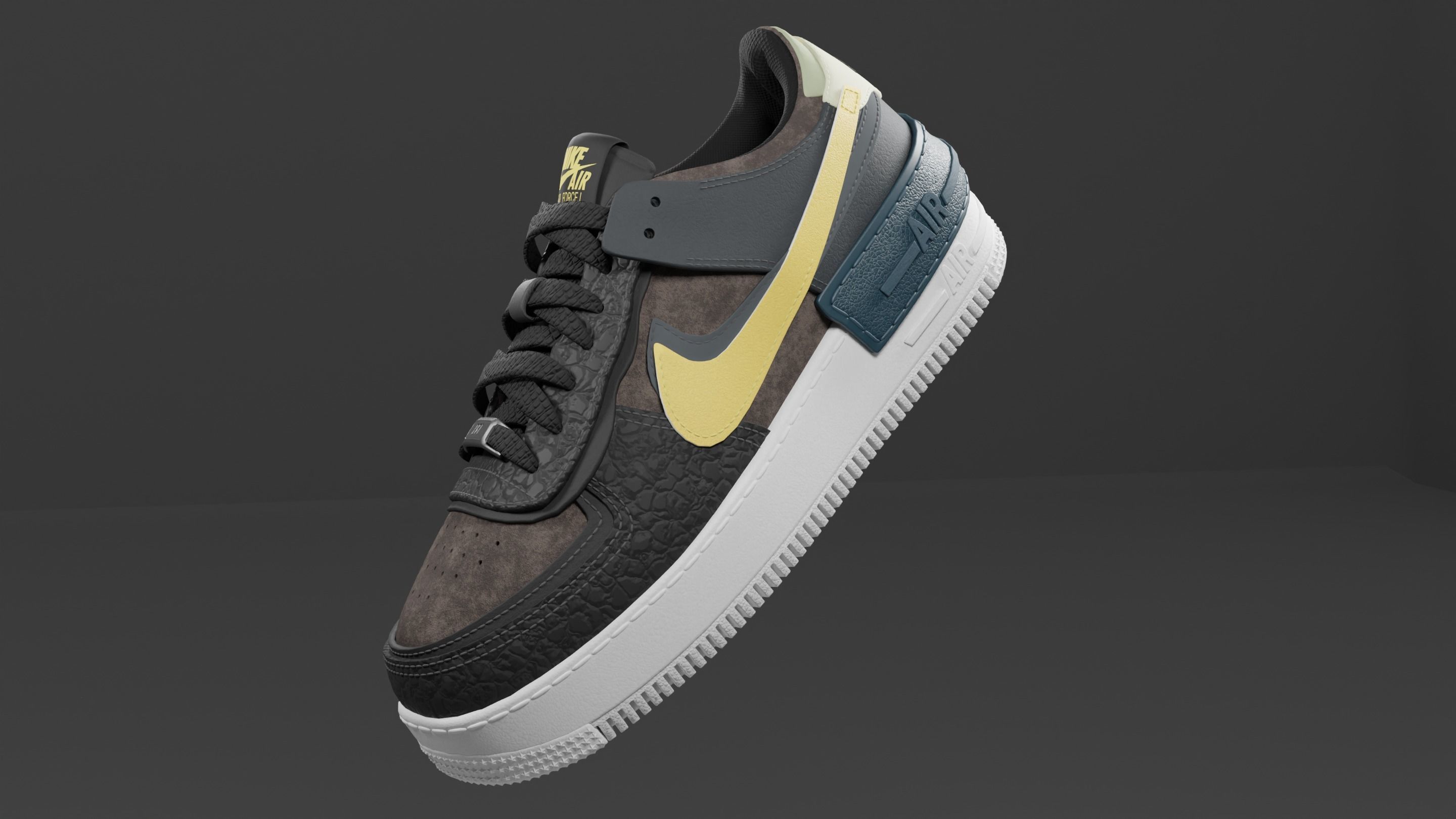 Air force 1 shadow 3D model | CGTrader