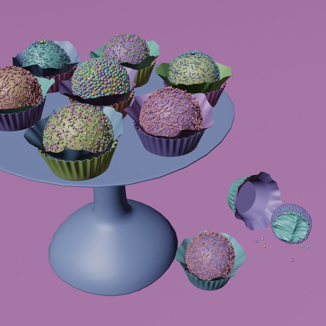 Brazilian sweets 3D model | CGTrader