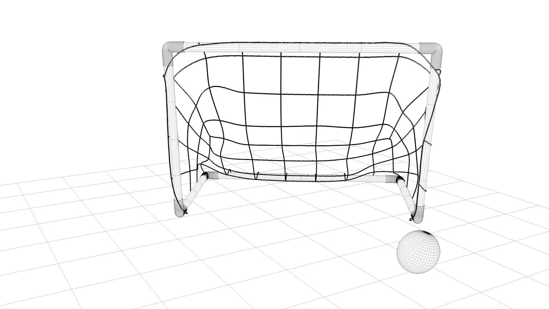 small soccer goal 3D model rigged | CGTrader