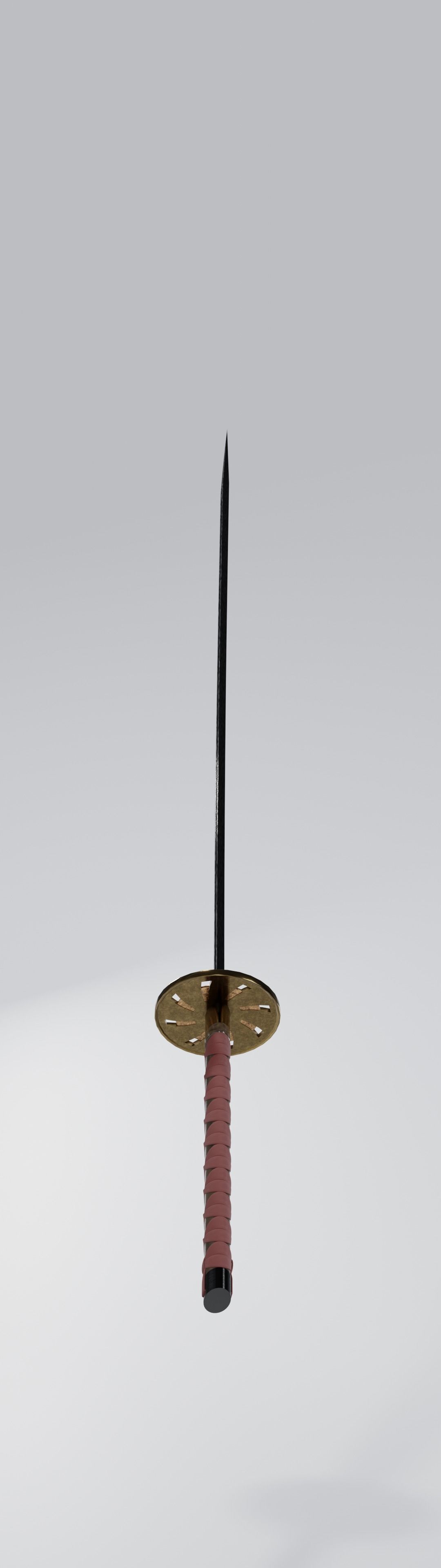 Simple katana 3D model rigged | CGTrader