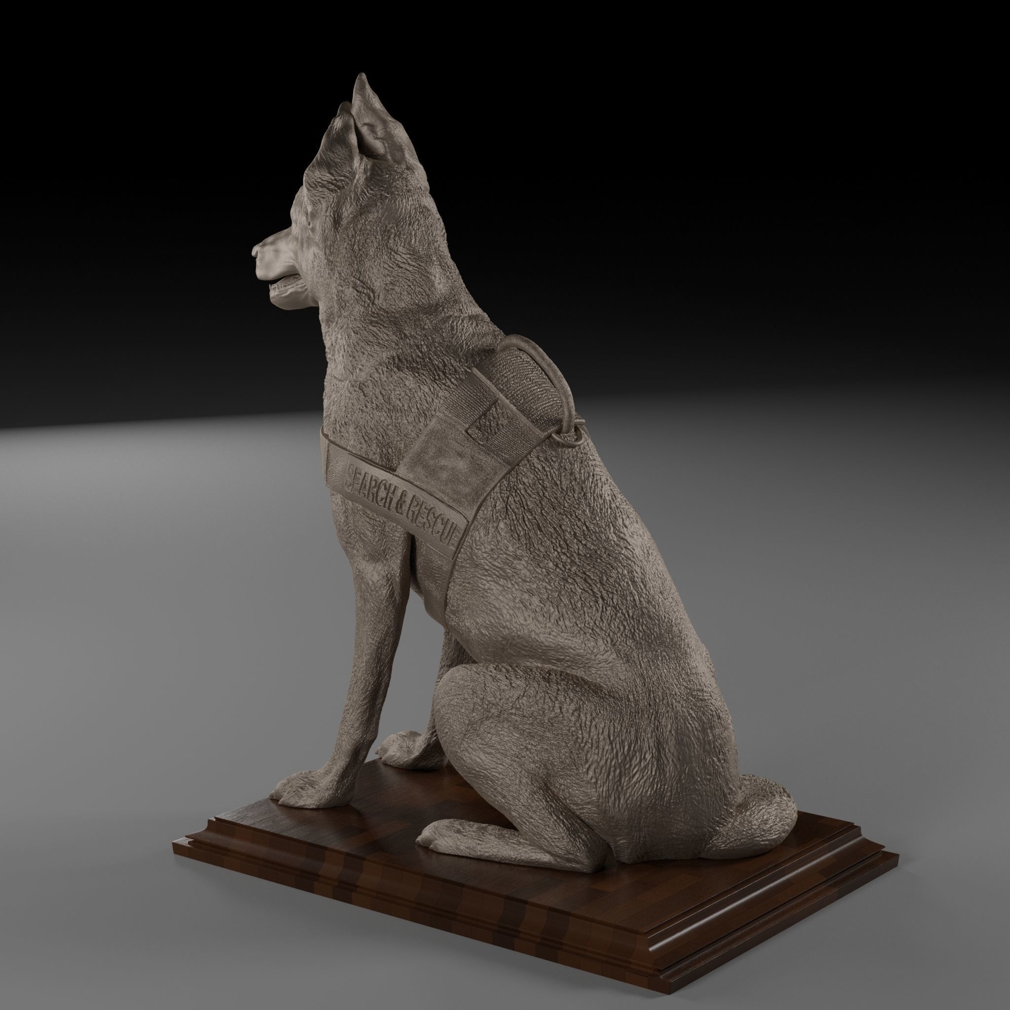 sitting shepherd of special forces 3D model 3D printable | CGTrader