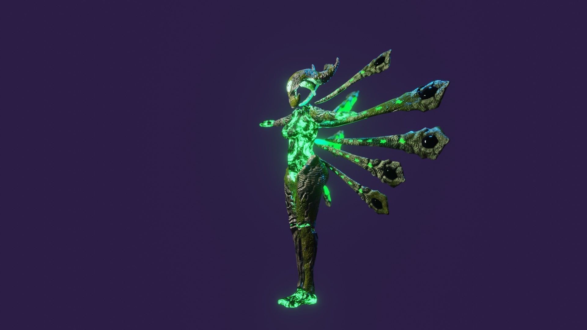 3D model Female Sentinel of Nature VR / AR / low-poly | CGTrader