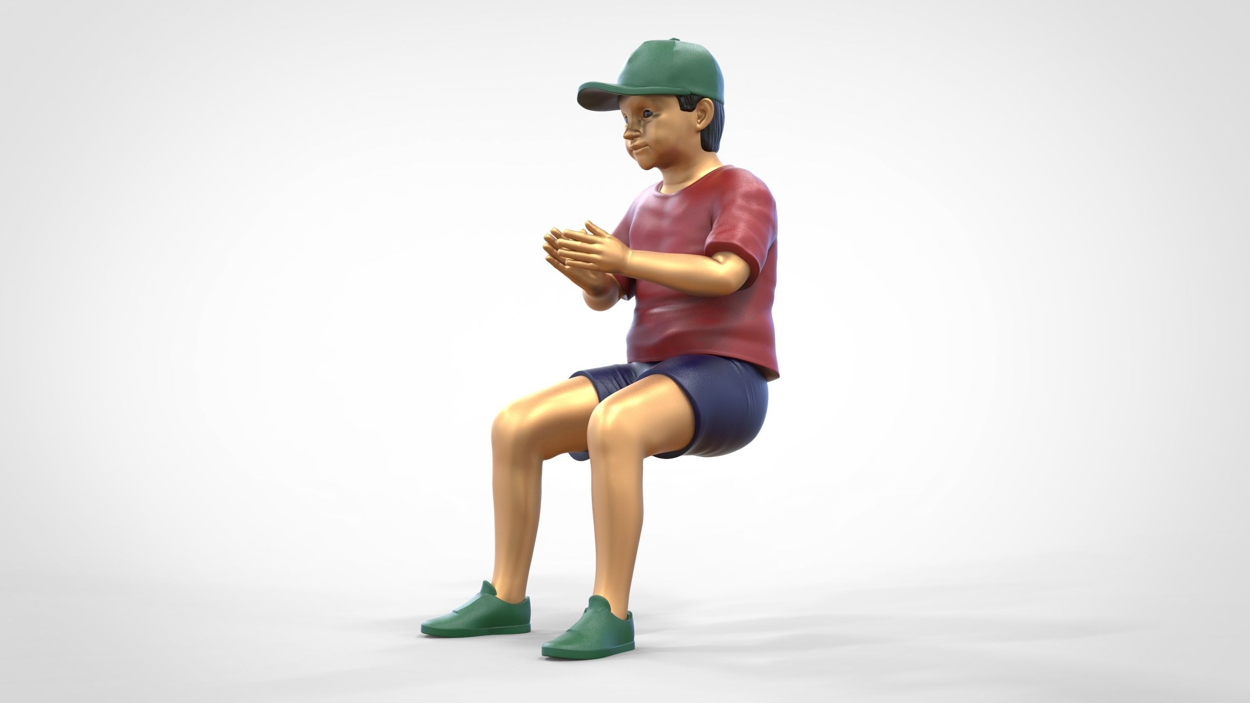 N15 Football fan Clapping in stadium 3D model 3D printable | CGTrader