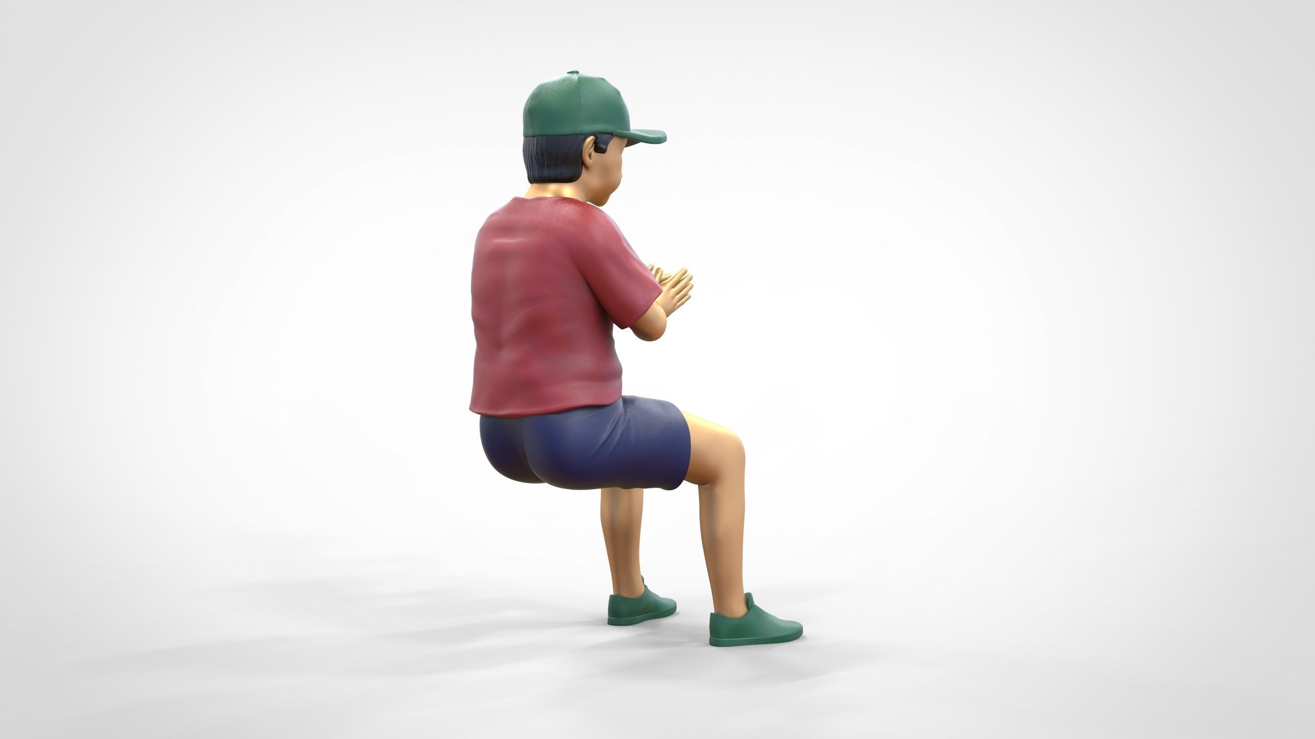 N15 Football fan Clapping in stadium 3D model 3D printable | CGTrader