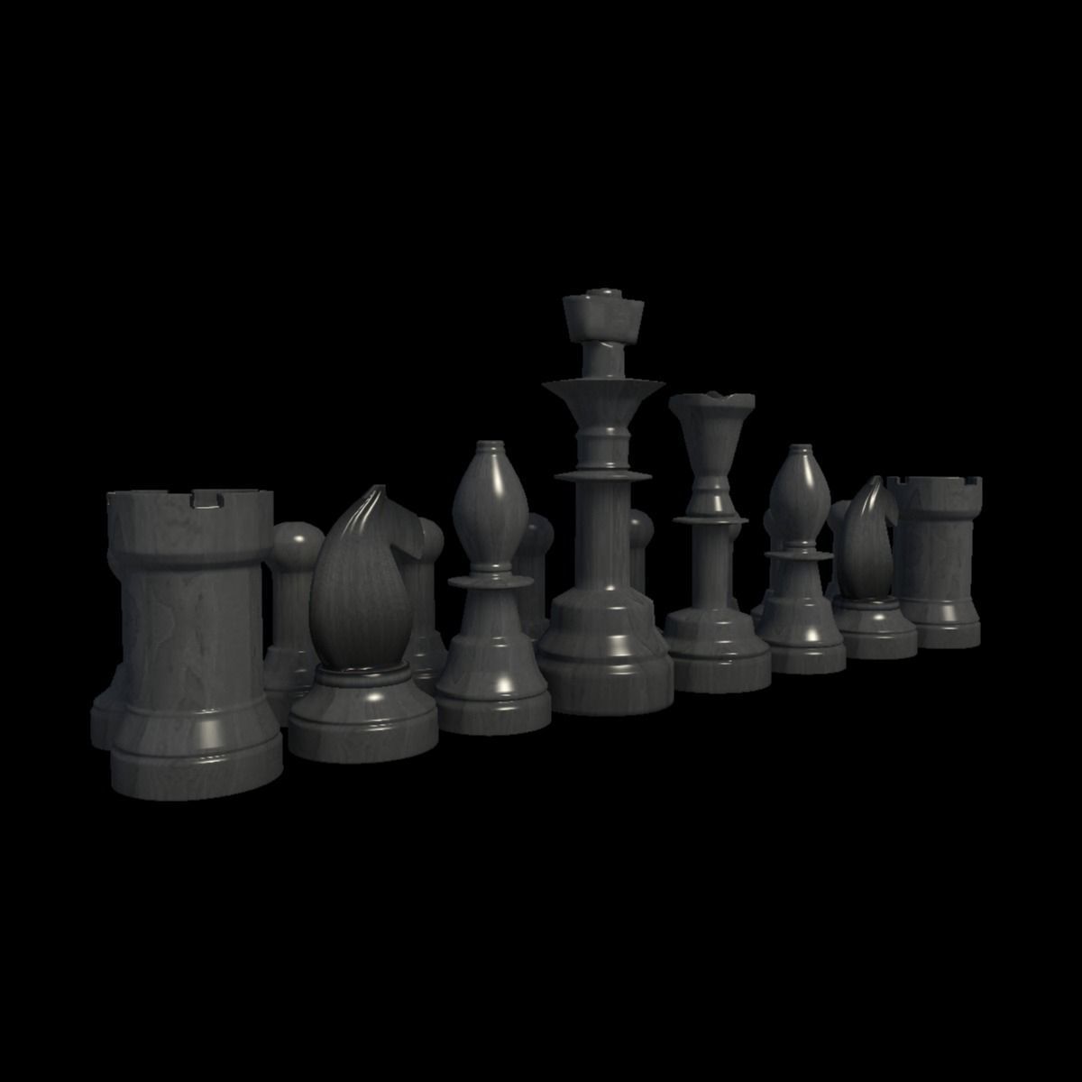 Chess Coins Wooden Set free VR / AR / low-poly 3D model | CGTrader