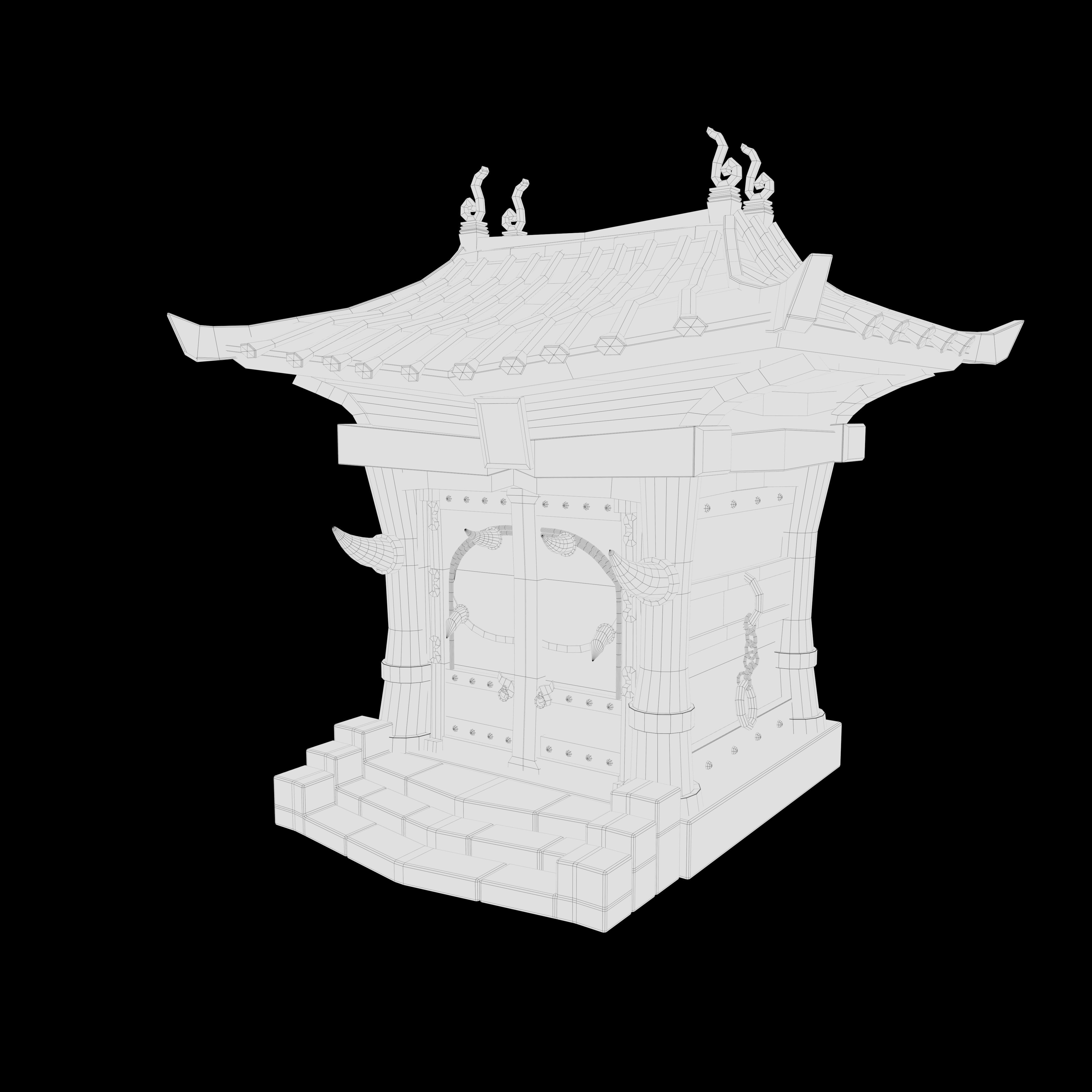 3D model Japanese Temple VR / AR / low-poly | CGTrader