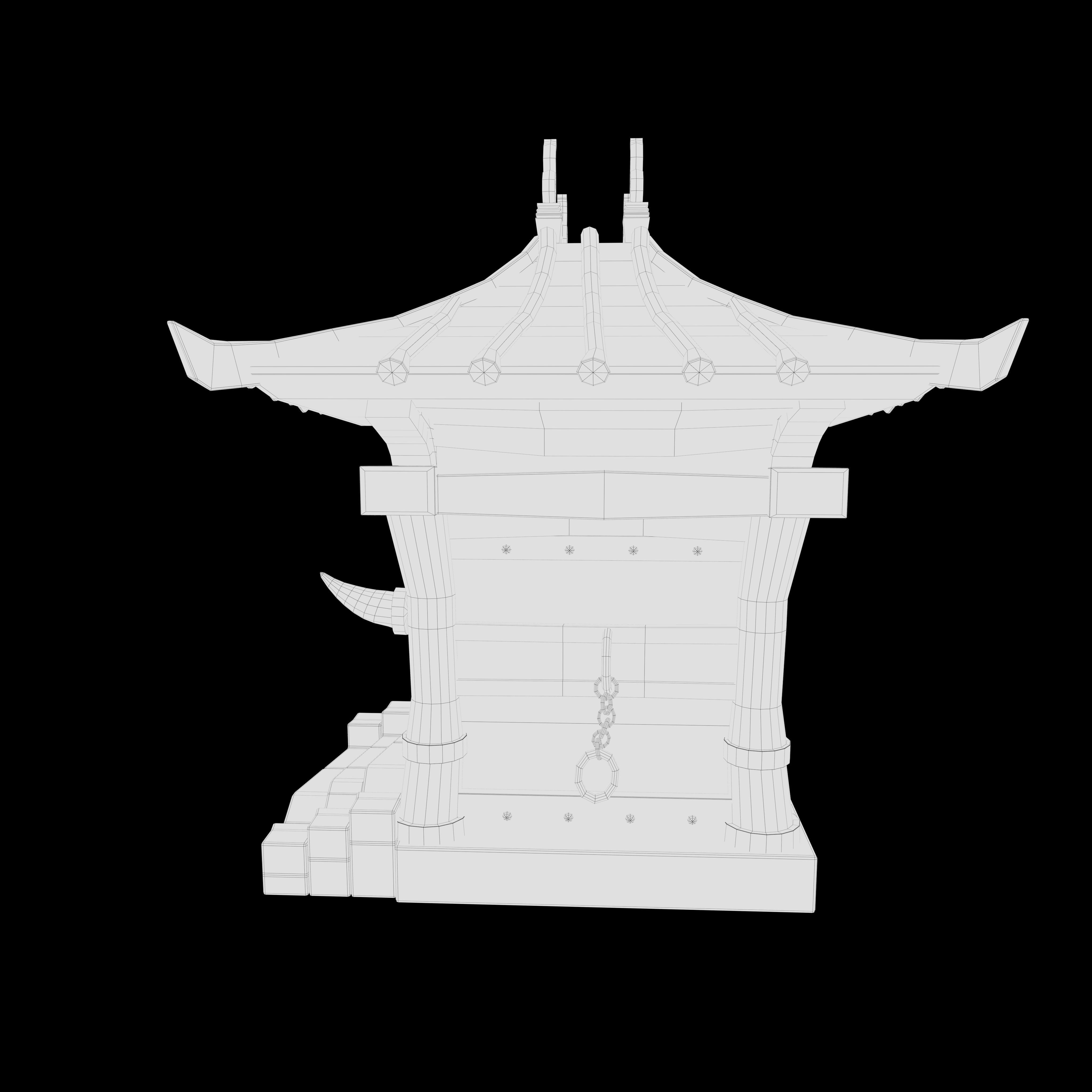 3D model Japanese Temple VR / AR / low-poly | CGTrader