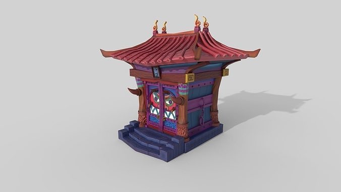 3D model Japanese Temple VR / AR / low-poly | CGTrader