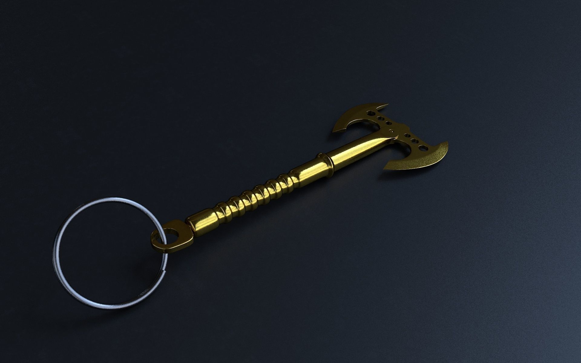 Axe keychain 3D model 3D printable | CGTrader