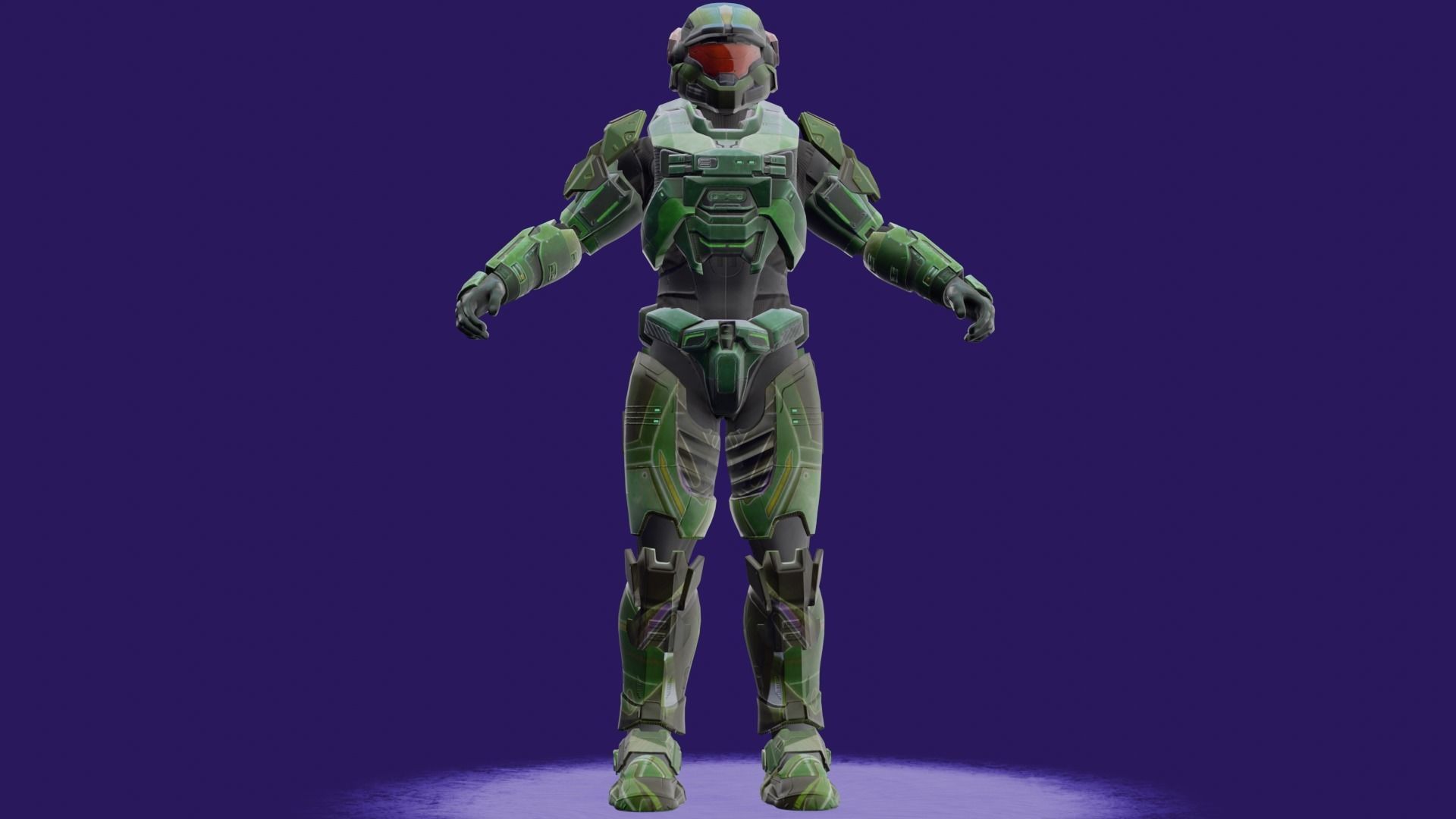 Halo Player 3D model animated rigged | CGTrader