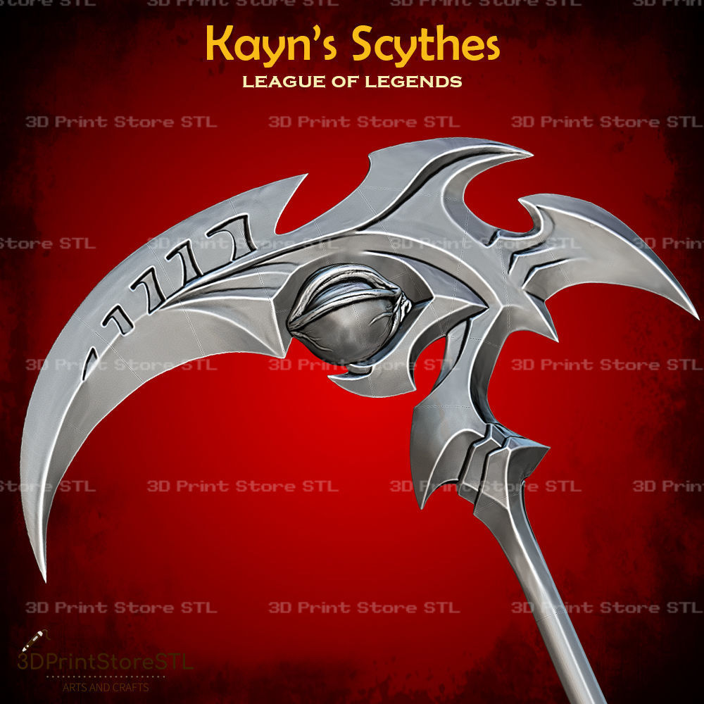 Kayn Scythes Cosplay League of Legends - STL File 3D model 3D printable ...